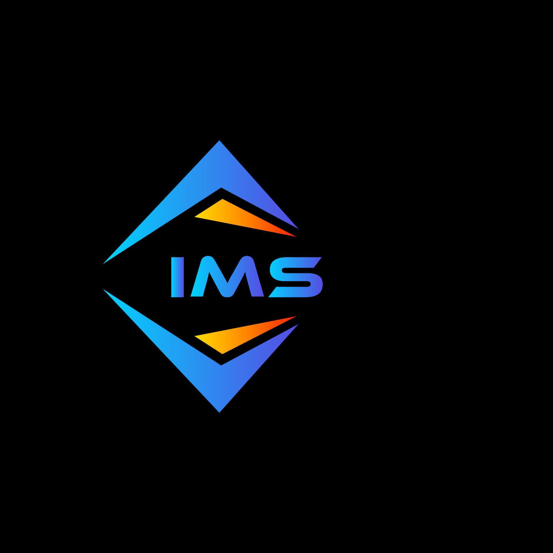 IMS abstract technology logo design on white background. IMS creative ...