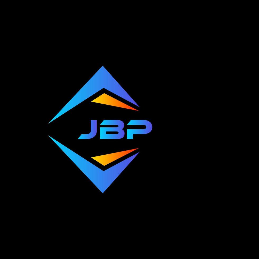 Diseño de logotipo de tecnología abstracta jbp sobre fondo negro. concepto de logotipo de letra ...