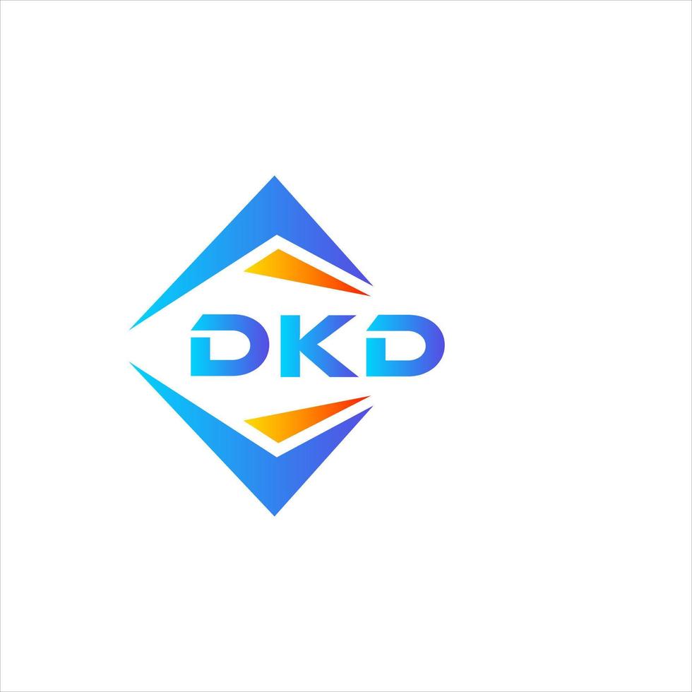 Diseño de logotipo de tecnología abstracta dkd sobre fondo blanco. concepto de logotipo de letra ...