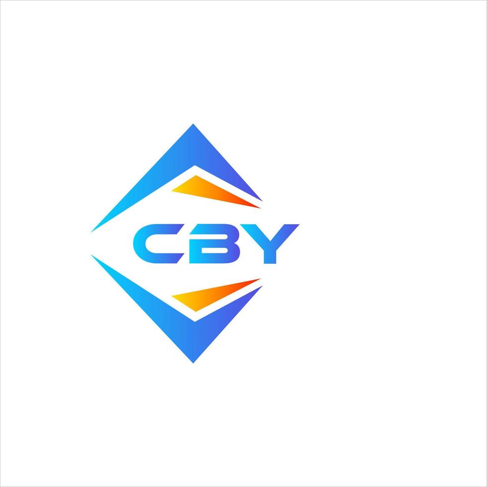 cby diseño de logotipo de tecnología abstracta sobre fondo blanco. concepto de logotipo de letra ...