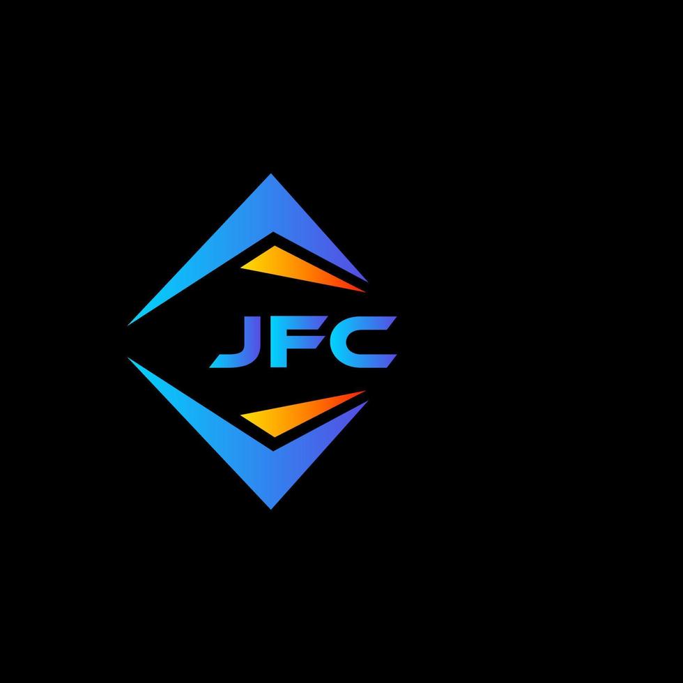 diseño de logotipo de tecnología abstracta jfc sobre fondo negro. concepto de logotipo de letra ...