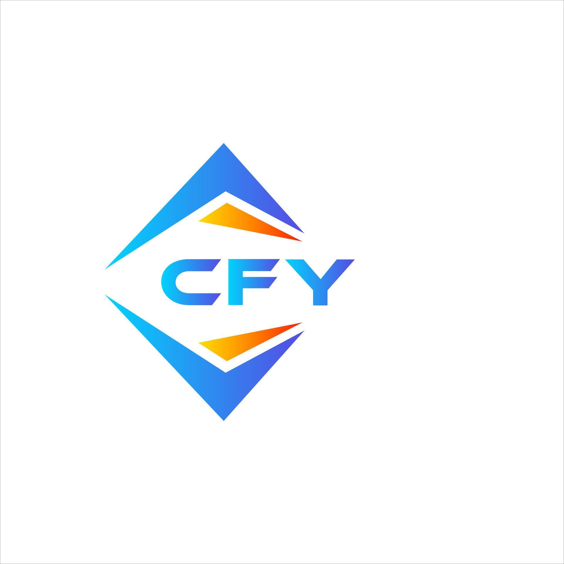 CFY abstract technology logo design on white background. CFY creative initials letter logo ...