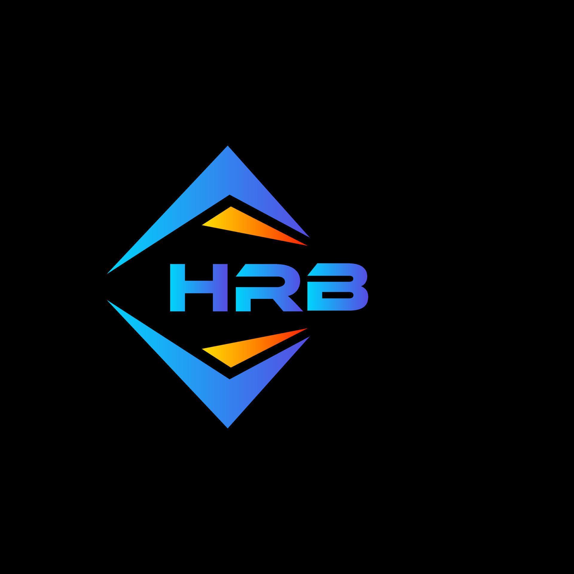 HRB abstract technology logo design on Black background. HRB creative initials letter logo ...