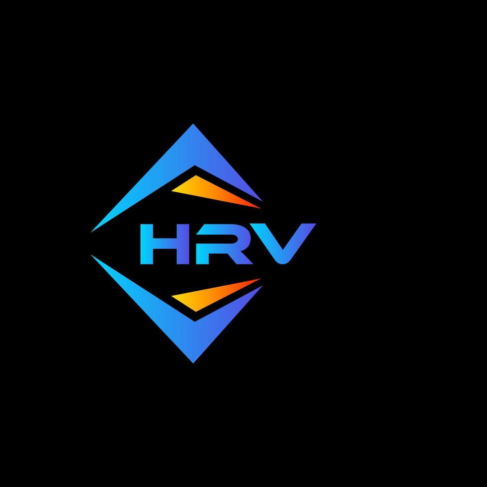 HRV abstract technology logo design on Black background. HRV creative initials letter logo ...
