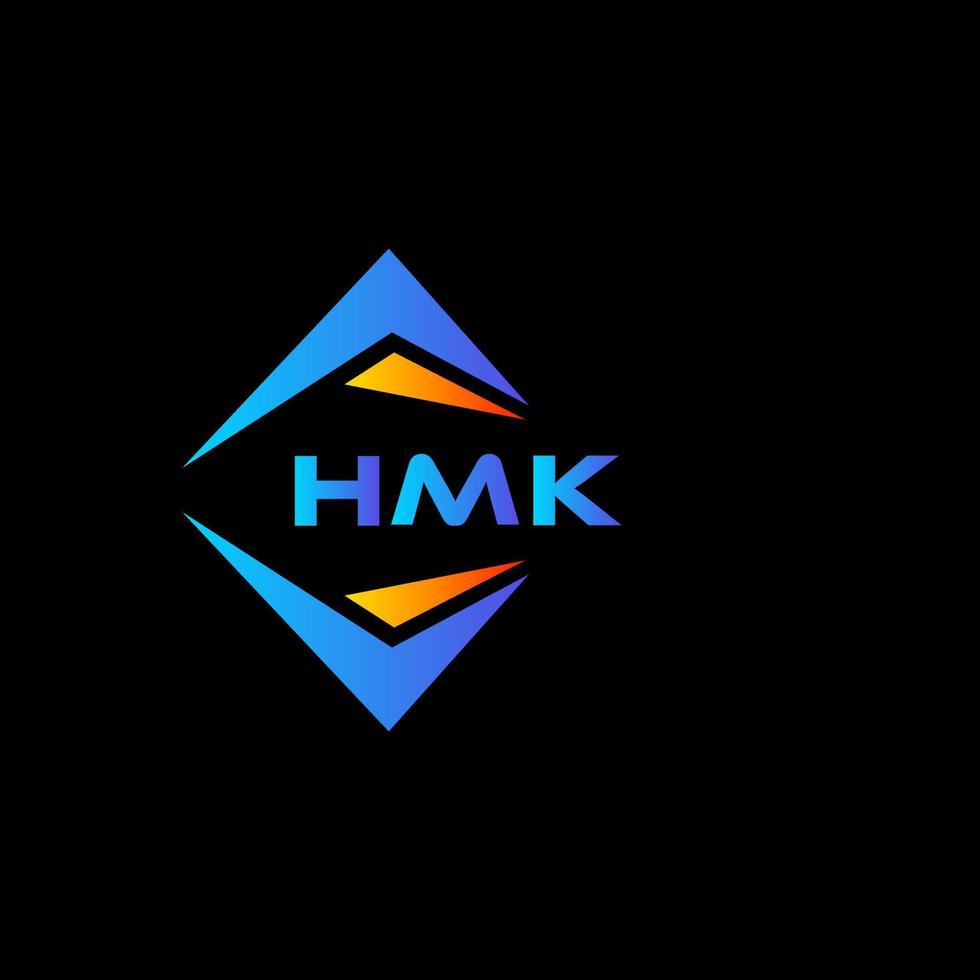 Hmk Abstract Technology Logo Design On Black Background Hmk Creative Initials Letter Logo