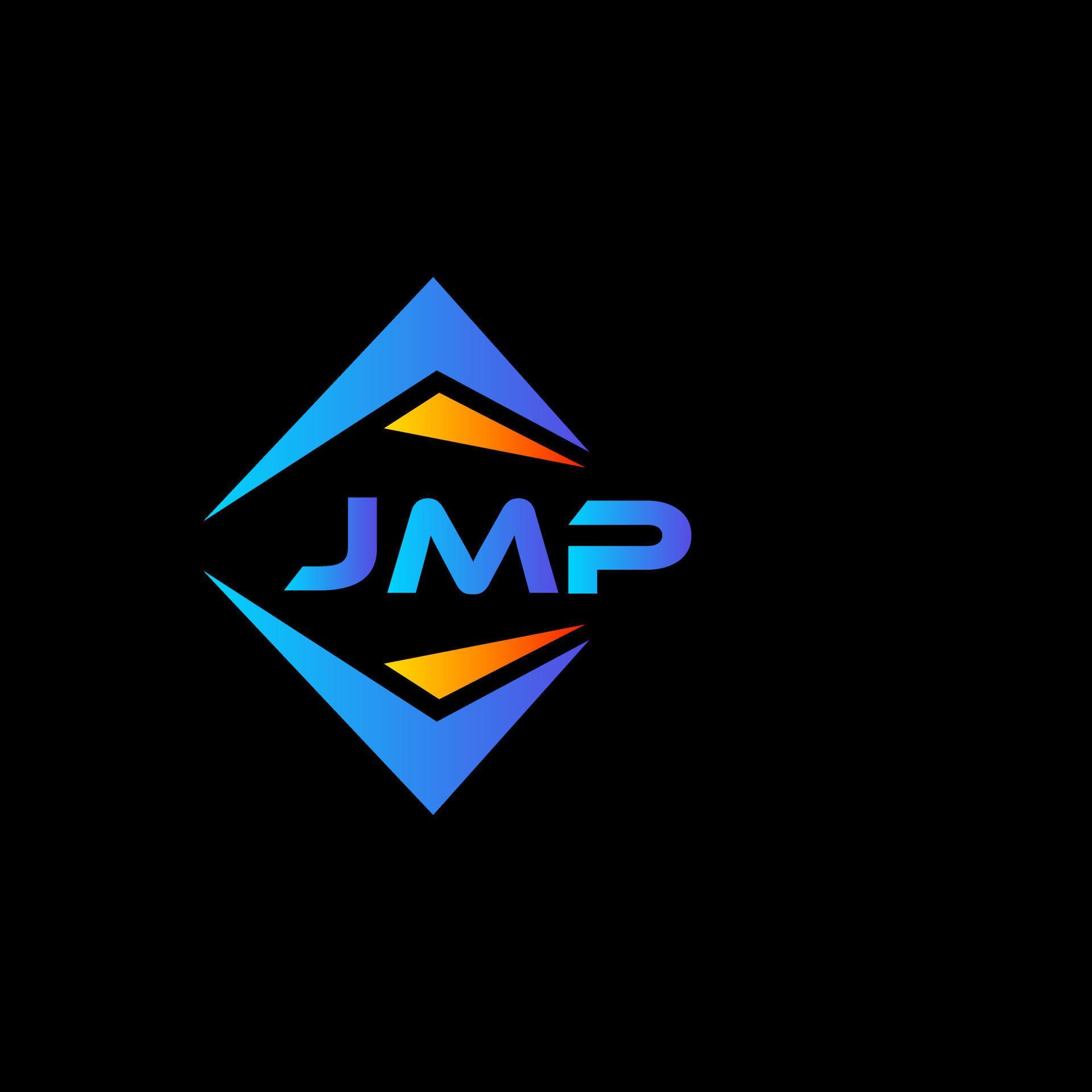 JMP abstract technology logo design on Black background. JMP creative initials letter logo ...