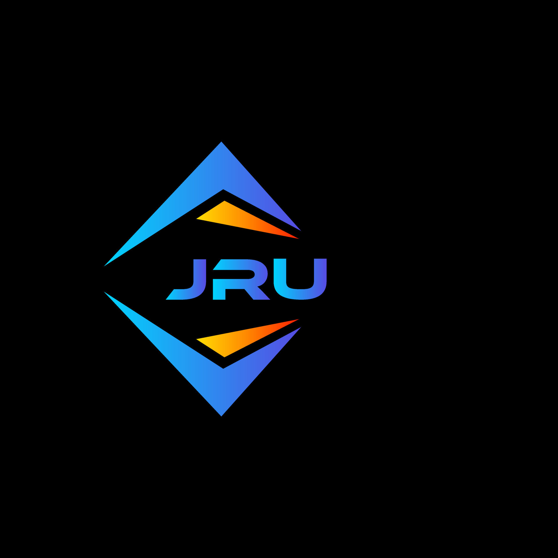 diseño de logotipo de tecnología abstracta webjru sobre fondo negro. concepto de logotipo de ...