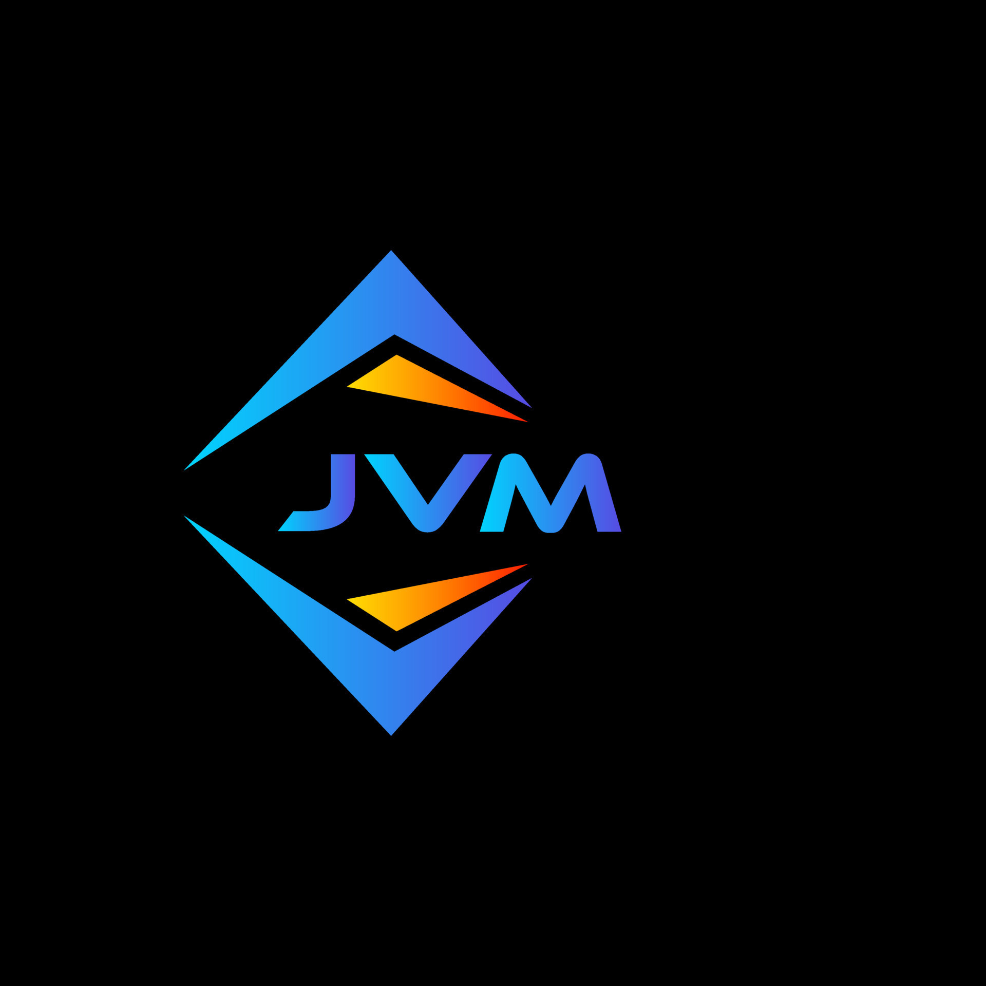 Jvm Abstract Technology Logo Design On Black Background Jvm Creative Initials Letter Logo