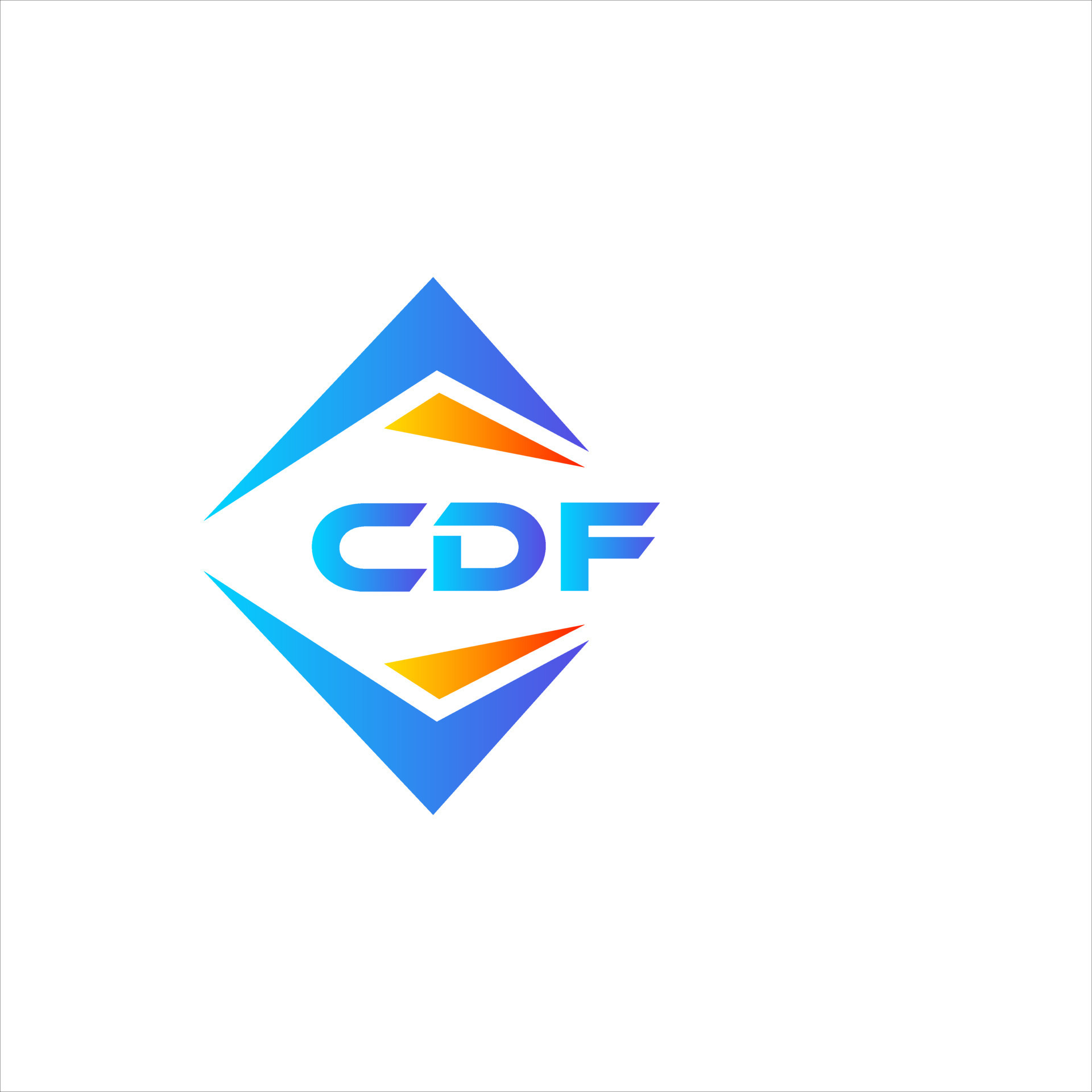 CDF abstract technology logo design on white background. CDF creative initials letter logo ...