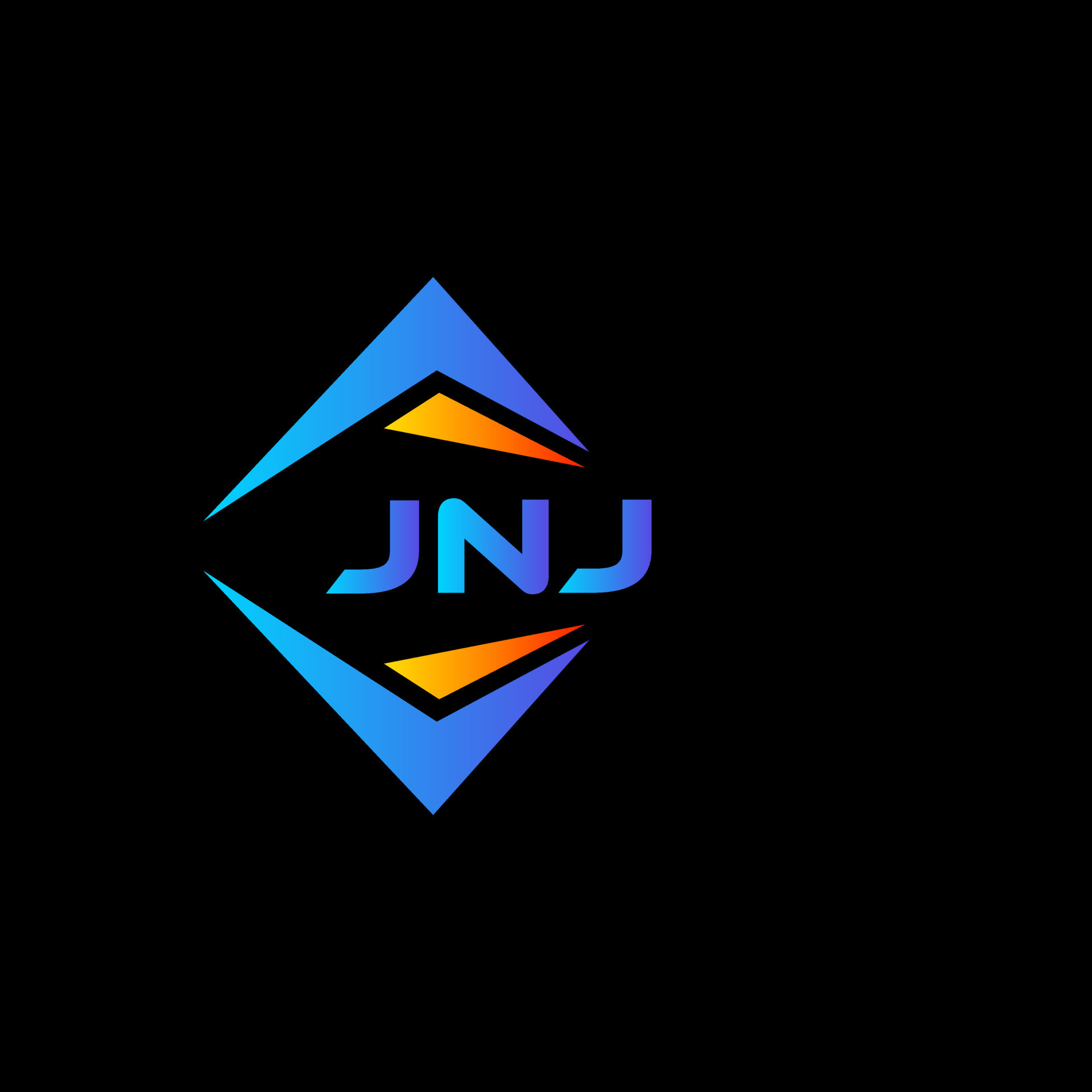 Jnj Abstract Technology Logo Design On Black Background Jnj Creative Initials Letter Logo