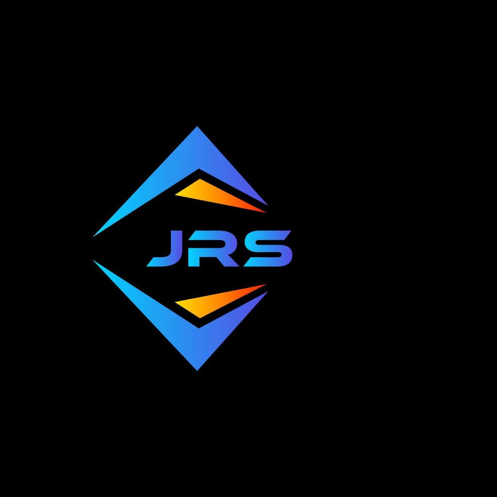 jrs diseño de logotipo de tecnología abstracta sobre fondo negro. concepto de logotipo de letra ...