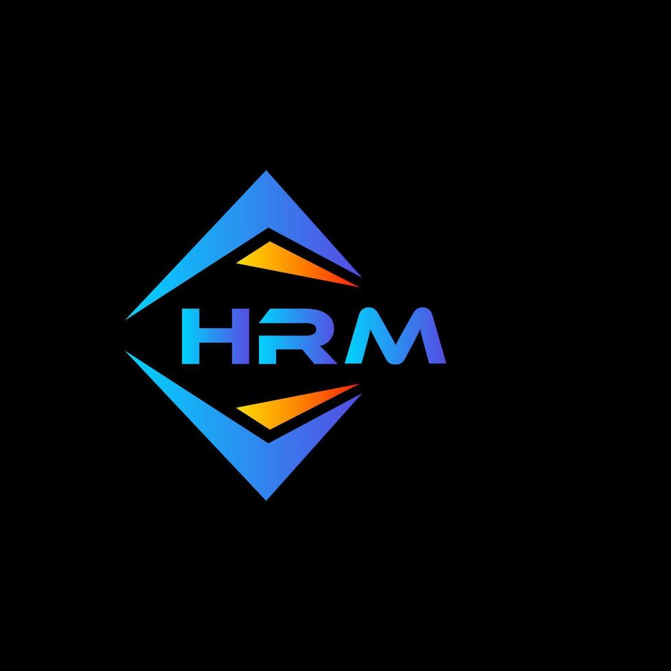 HRM abstract technology logo design on Black background. HRM creative initials letter logo ...