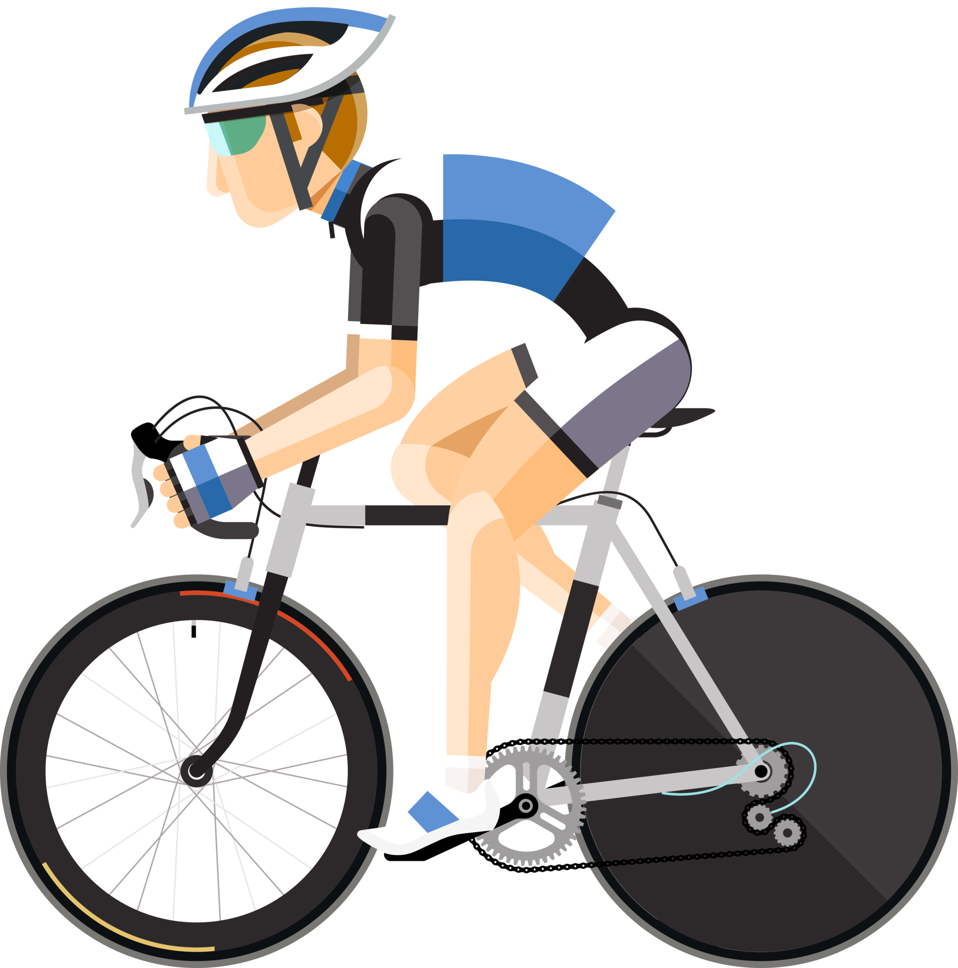 Road Biking Clip Art