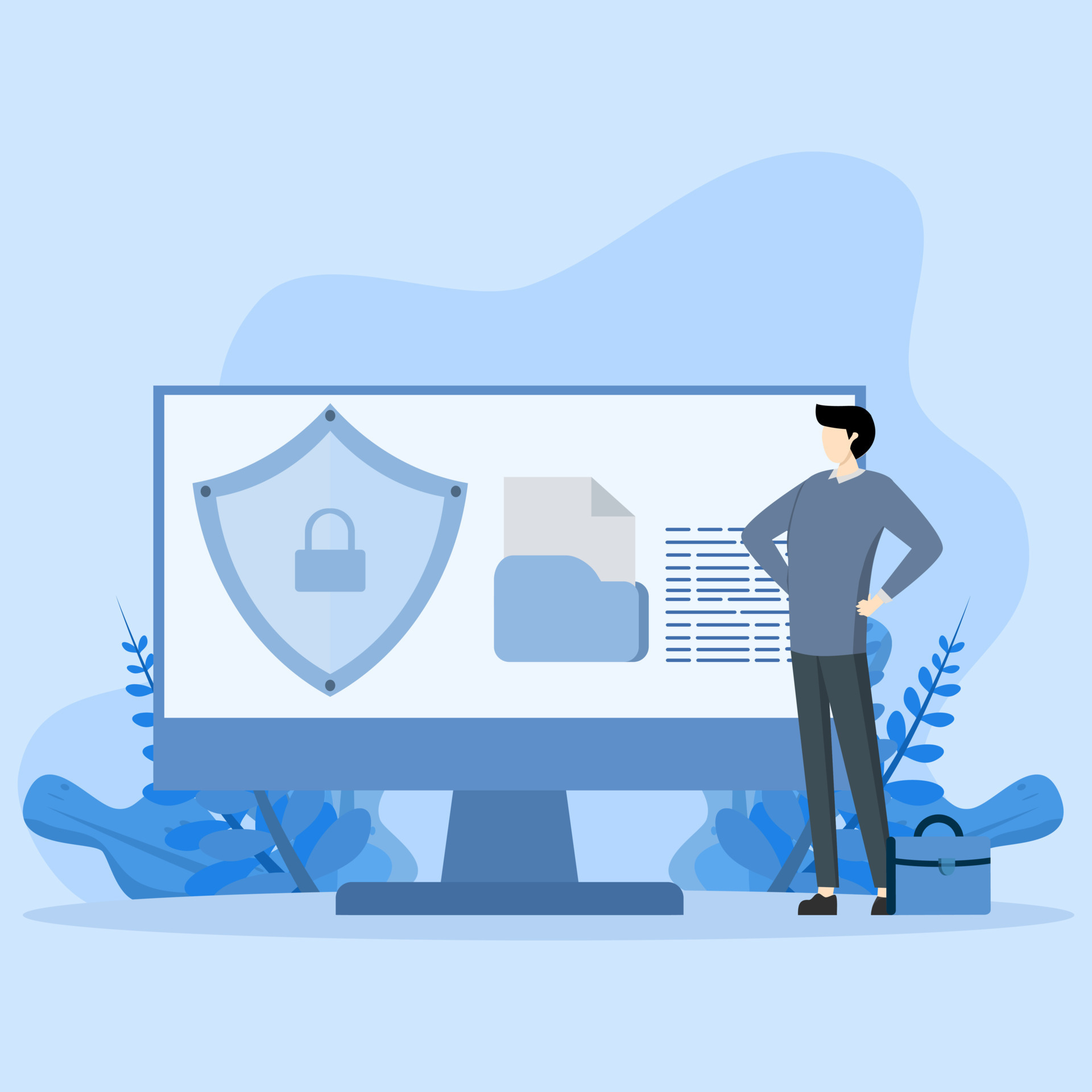 Computer Security Lock Screen Unlocking Data Access Website And