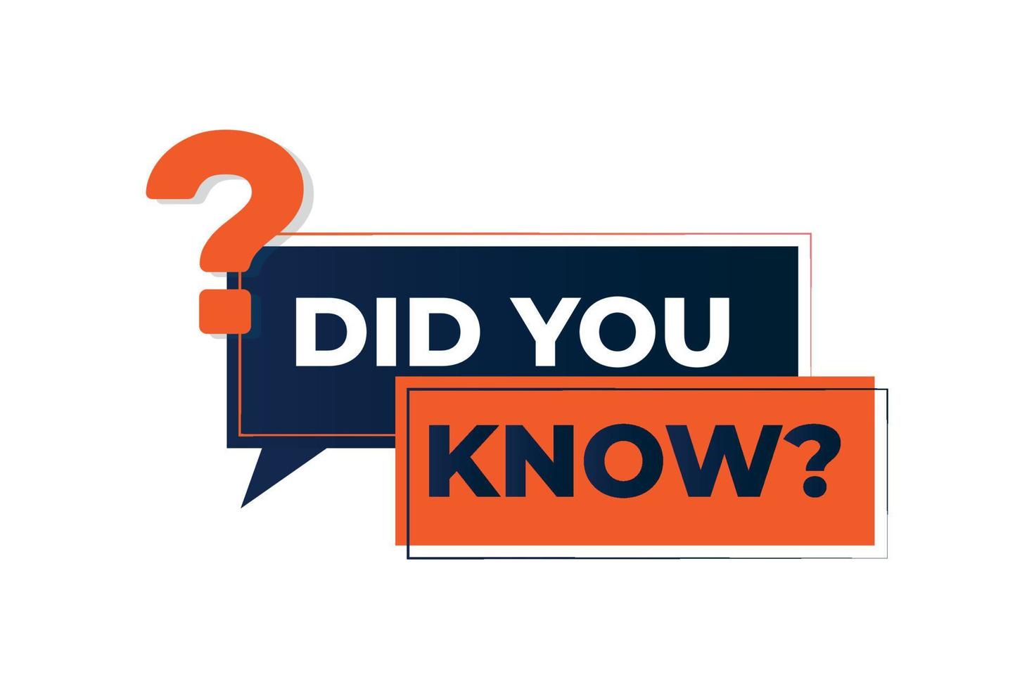 Did you know sign vector element on white background 19010574 Vector ... Did you know sign vector element on white background 19010574 Vector ...