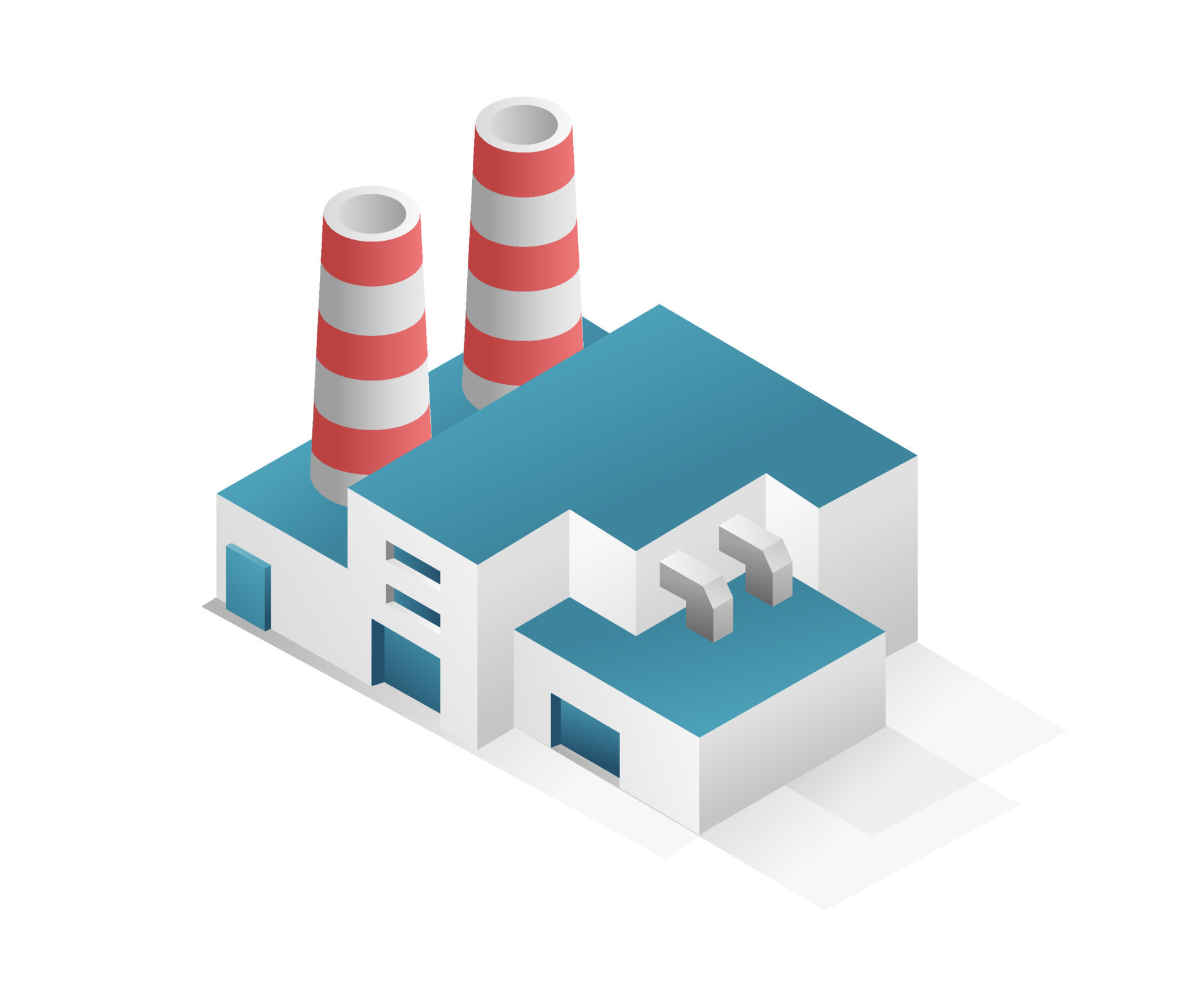 Flat isometric concept 3d illustration minimalistic building modern ...