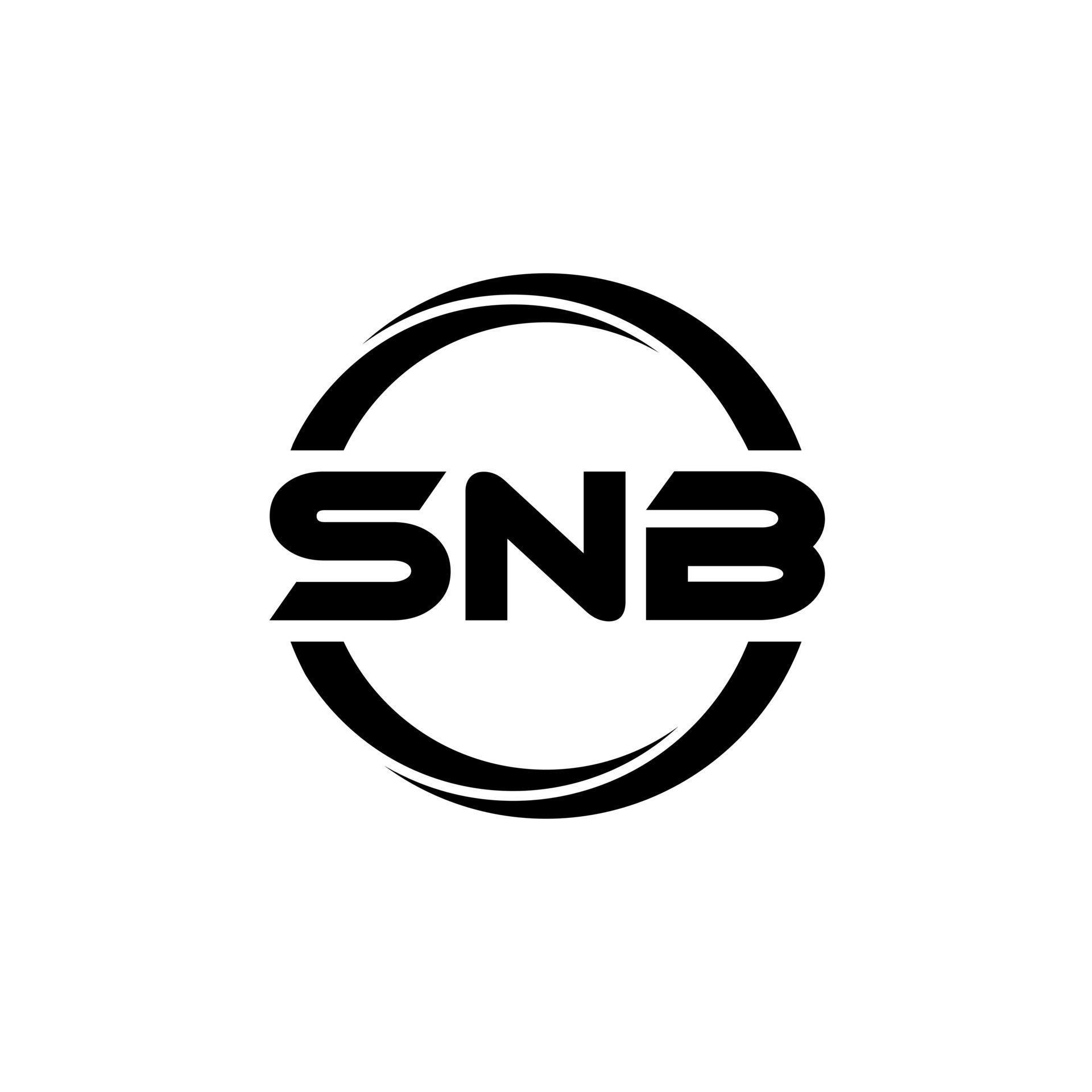 SNB letter logo design in illustration. Vector logo, calligraphy designs for logo, Poster ...