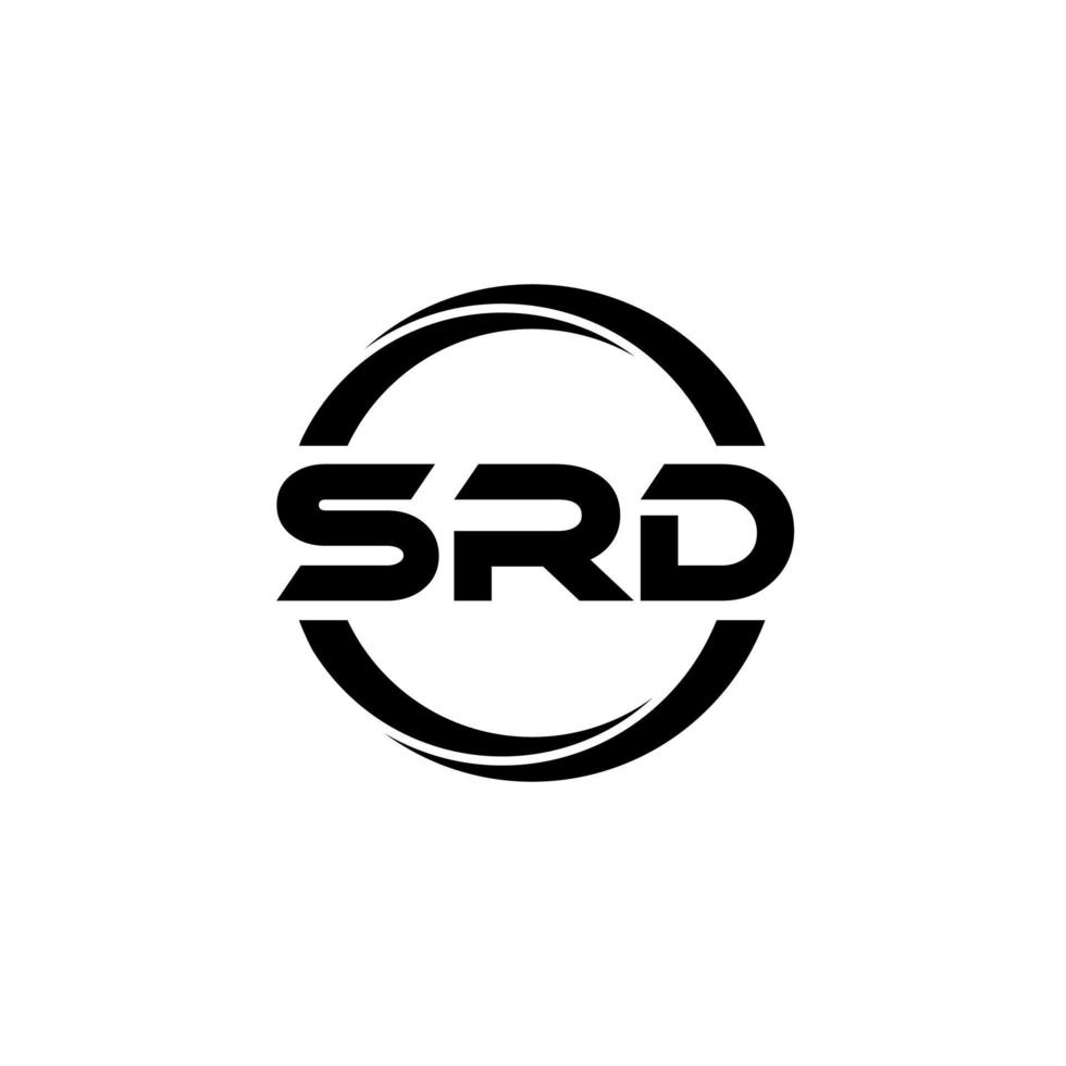 diseño del logotipo de la letra srd en la ilustración. logotipo vectorial, diseños de caligrafía ...
