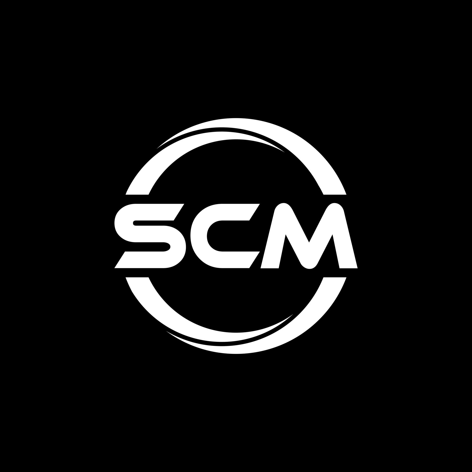 Scm Letter Logo Design In Illustration Vector Logo Calligraphy