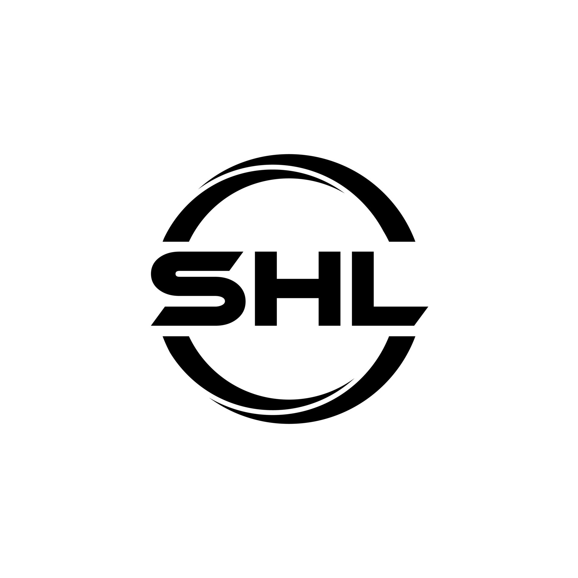 diseño del logotipo de la letra shl en la ilustración. logotipo vectorial, diseños de caligrafía ...