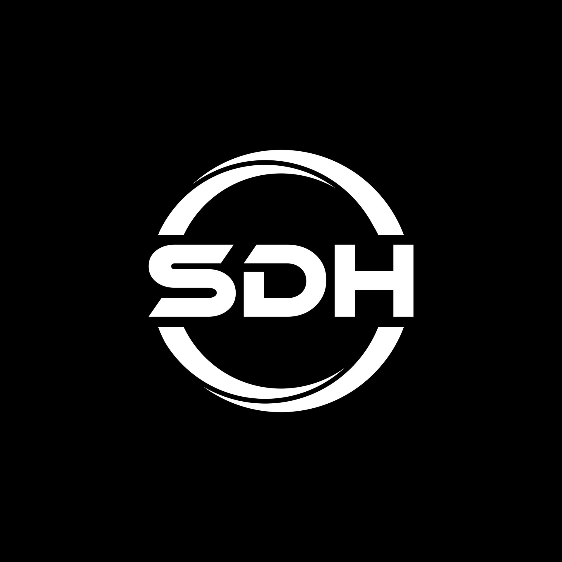 SDH letter logo design in illustration. Vector logo, calligraphy designs for logo, Poster ...