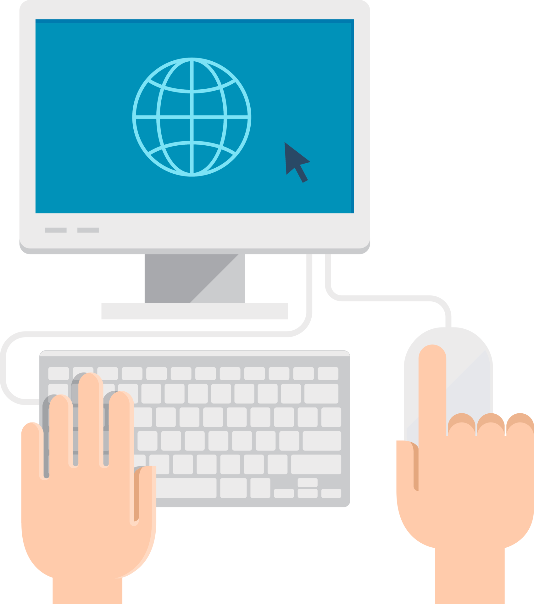 Computer flat color 19012854 PNG