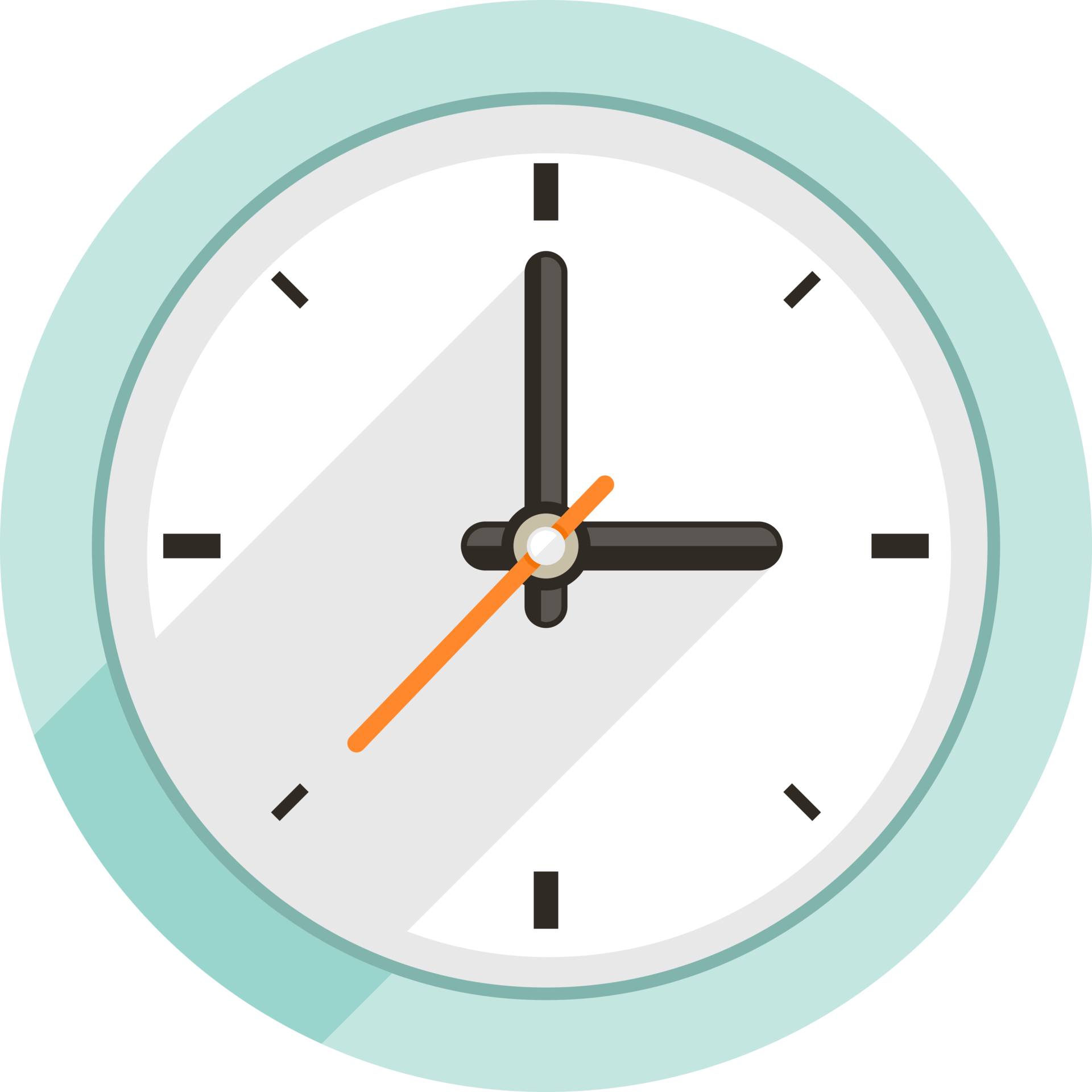 Clock Flat Color 19013590 Png