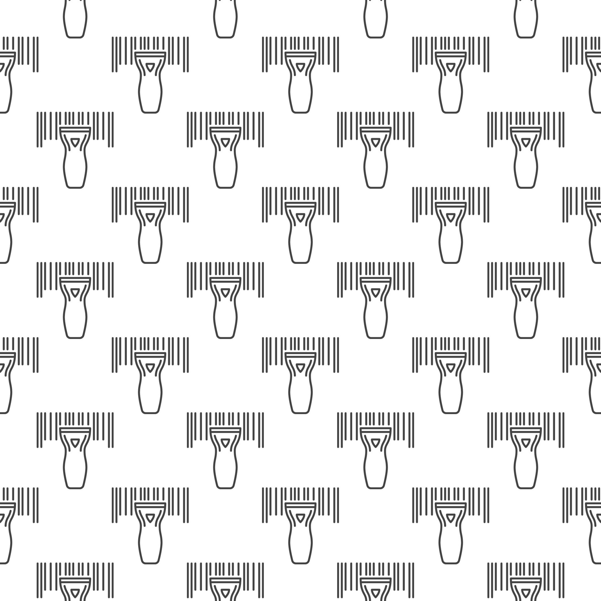 Barcode Scanner Vector Bar Code Scanning Concept Linear Seamless