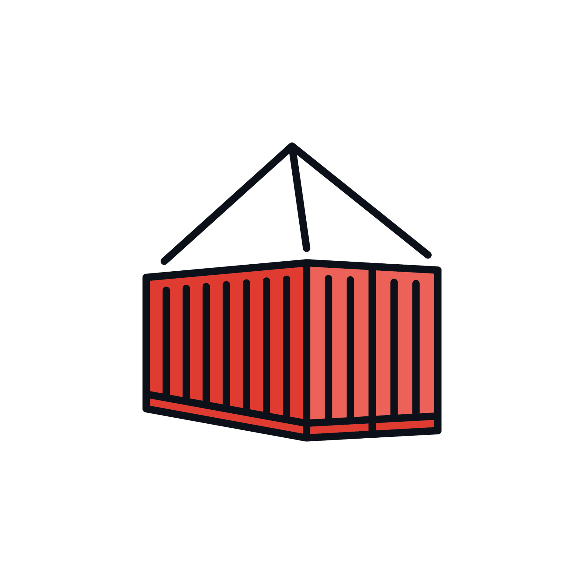 Red Freight Container Vector Intermodal Cargo Concept Colored Icon 19015486 Vector Art At Vecteezy