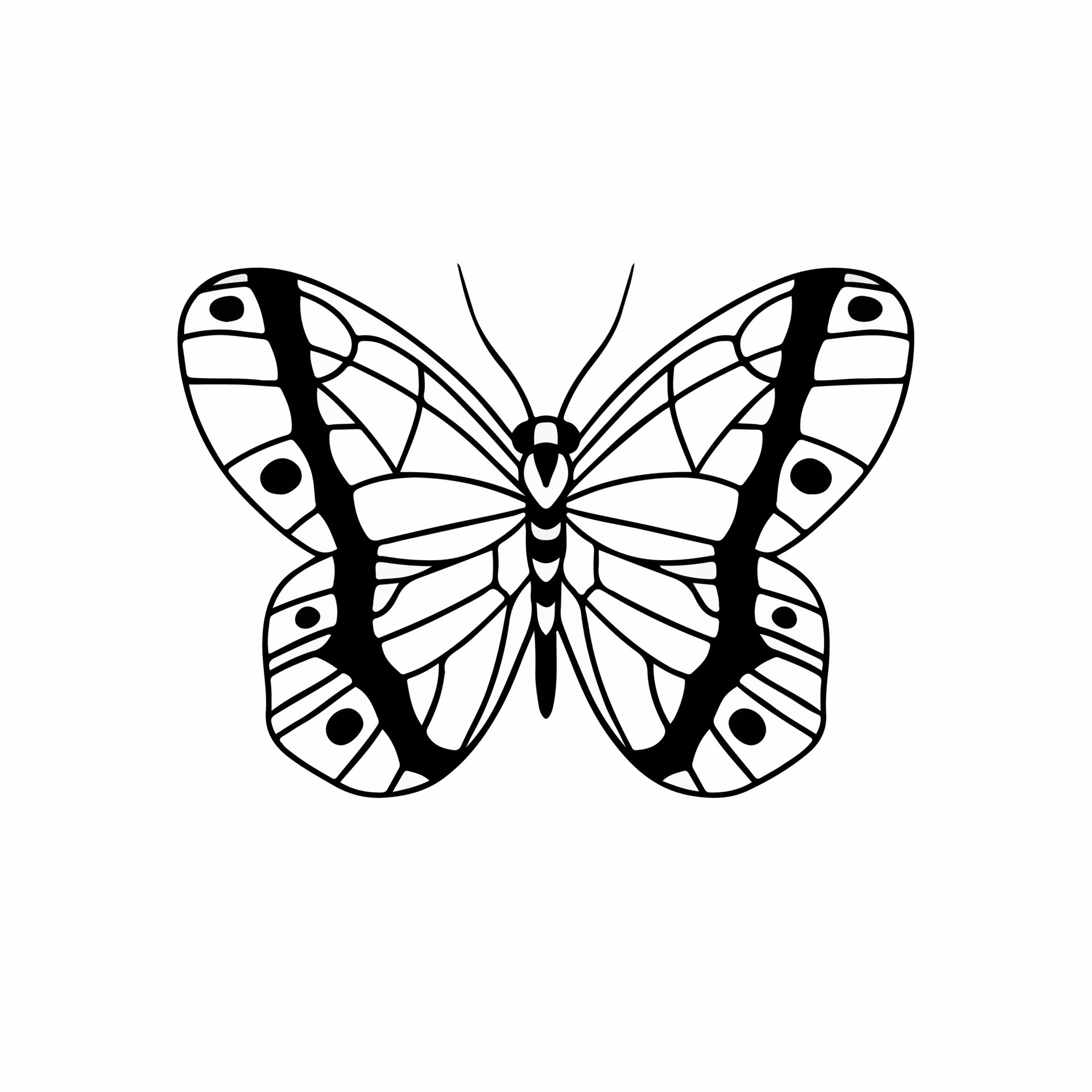 Butterfly Logo Symbol. Stencil Design. Animal Tattoo Vector ... Butterfly Logo Symbol. Stencil Design. Animal Tattoo Vector ...