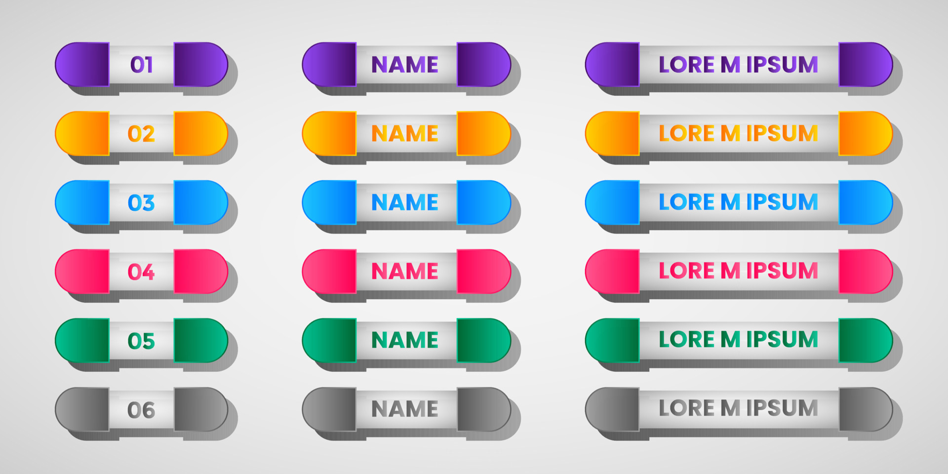 Set banner buttons for web vector, infographic, technology digital ...