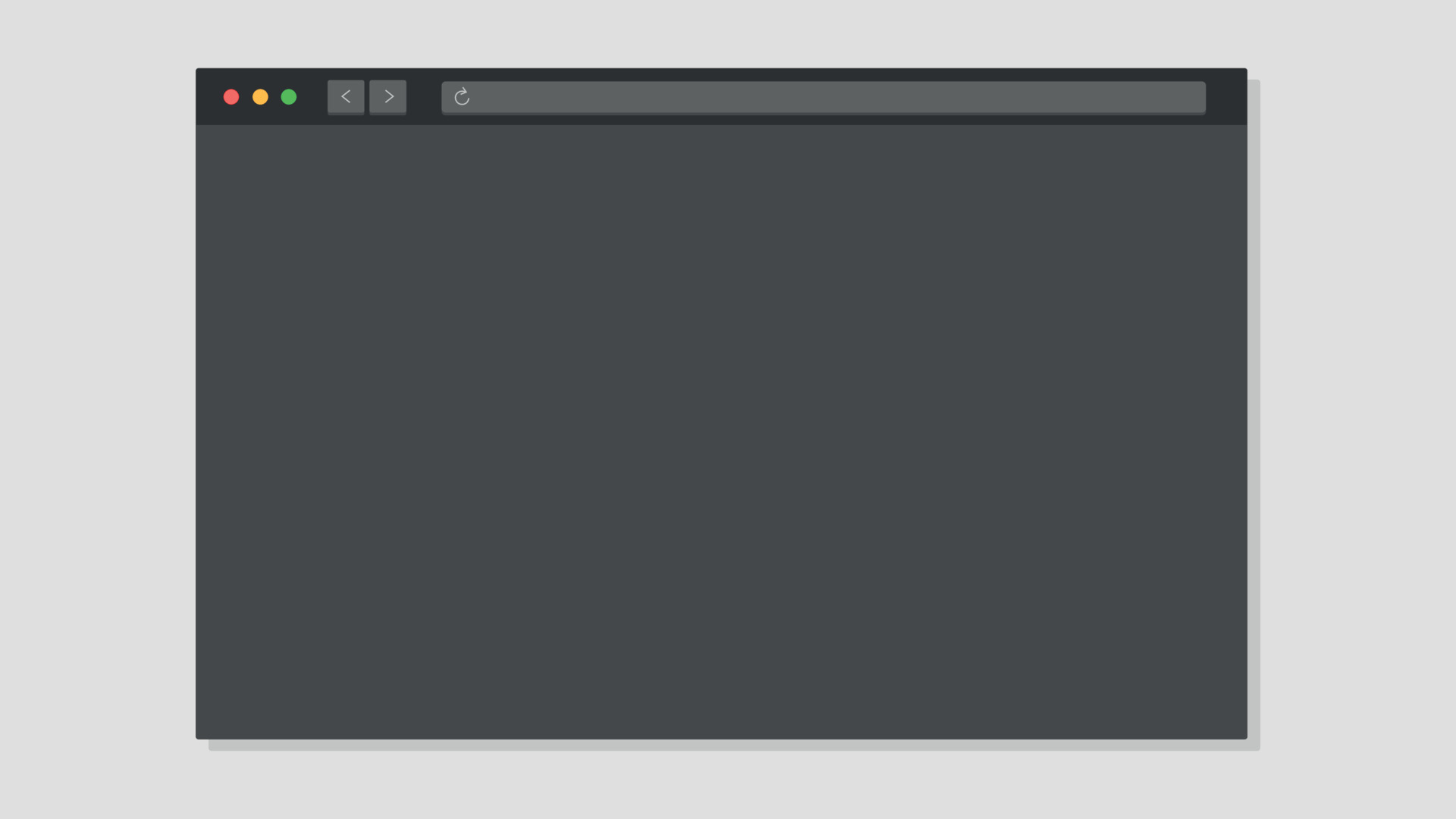 Blank web browser window. Modern website dark mode browser mockup for desktop. Vector ...
