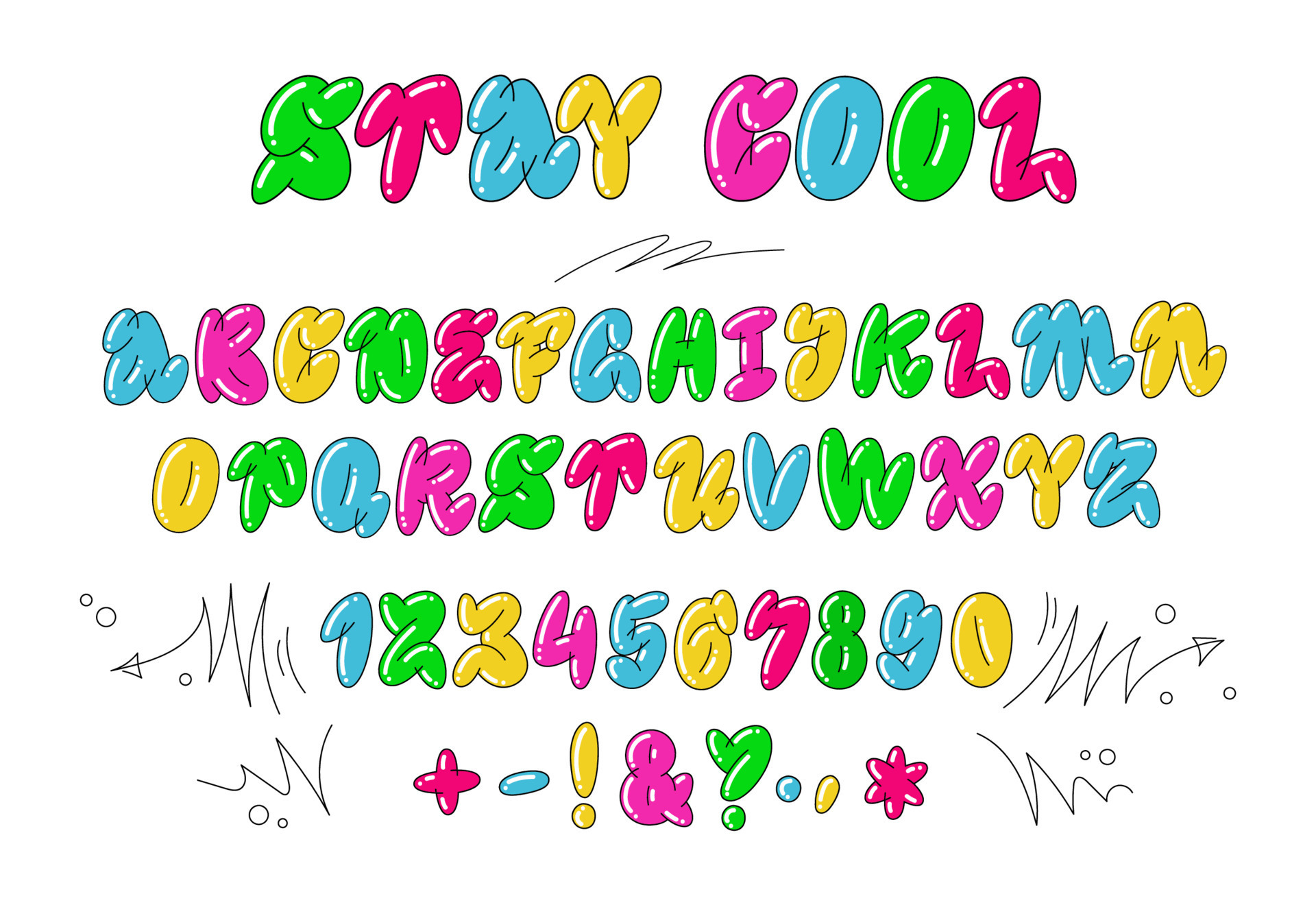 Hand Drawn Graffiti Style Alphabet Isolated Trendy Old School Typography Design Edgy And Bold