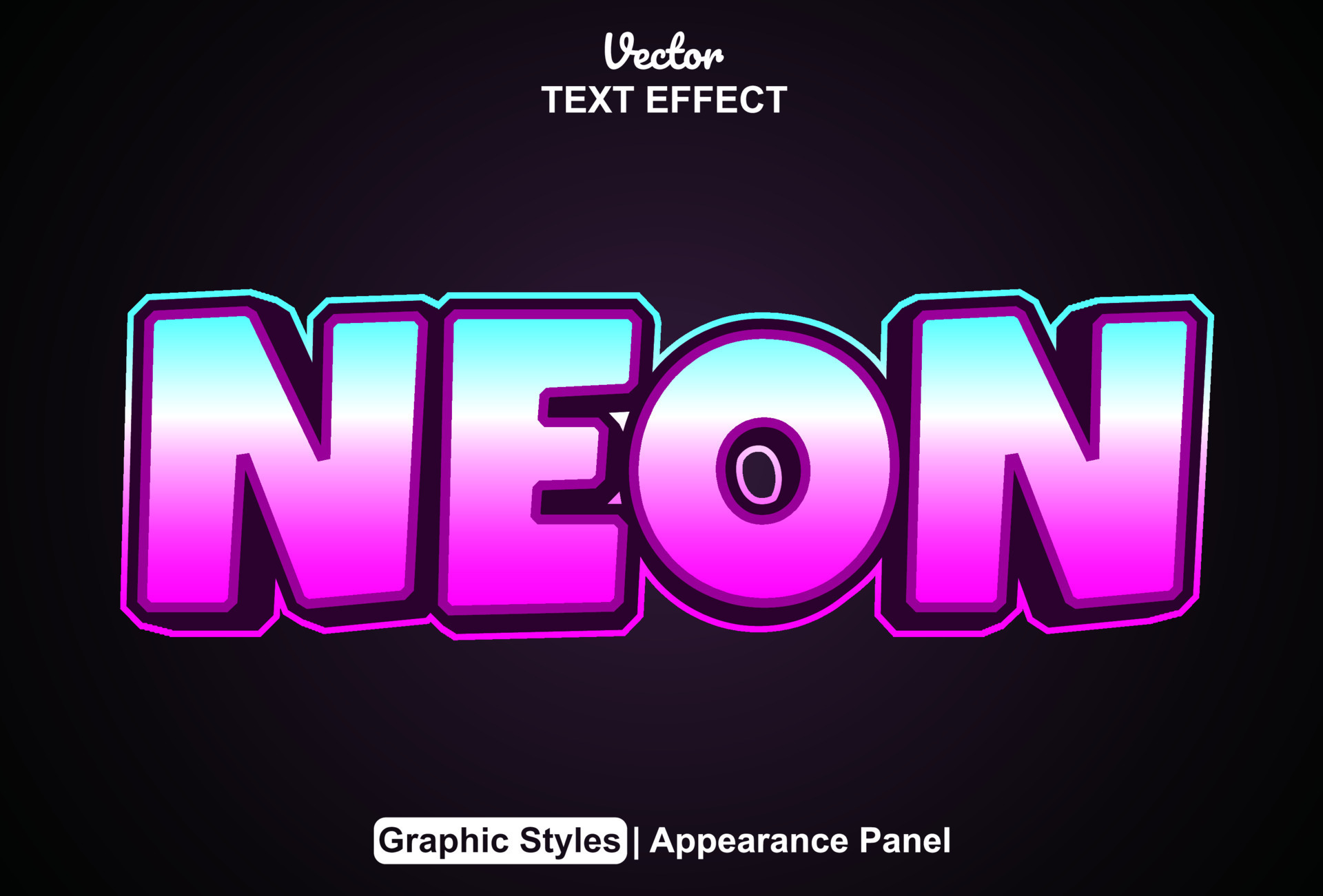 neon text effect with graphic style and editable. 19019176 Vector Art at Vecteezy