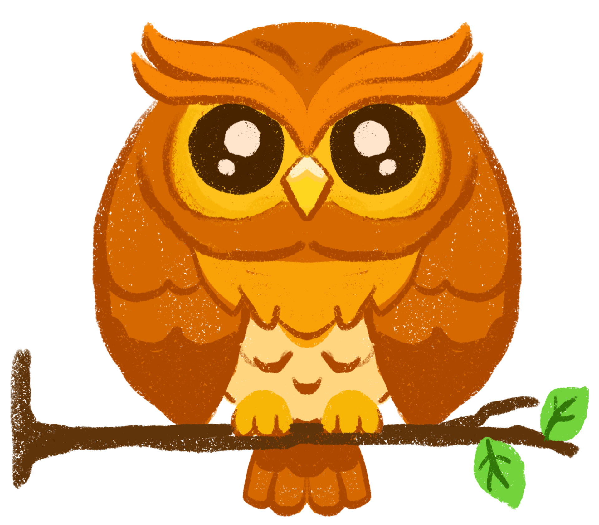 Cartoon cute owl character standing on tree branch sketching ... Cartoon cute owl character standing on tree branch sketching ...