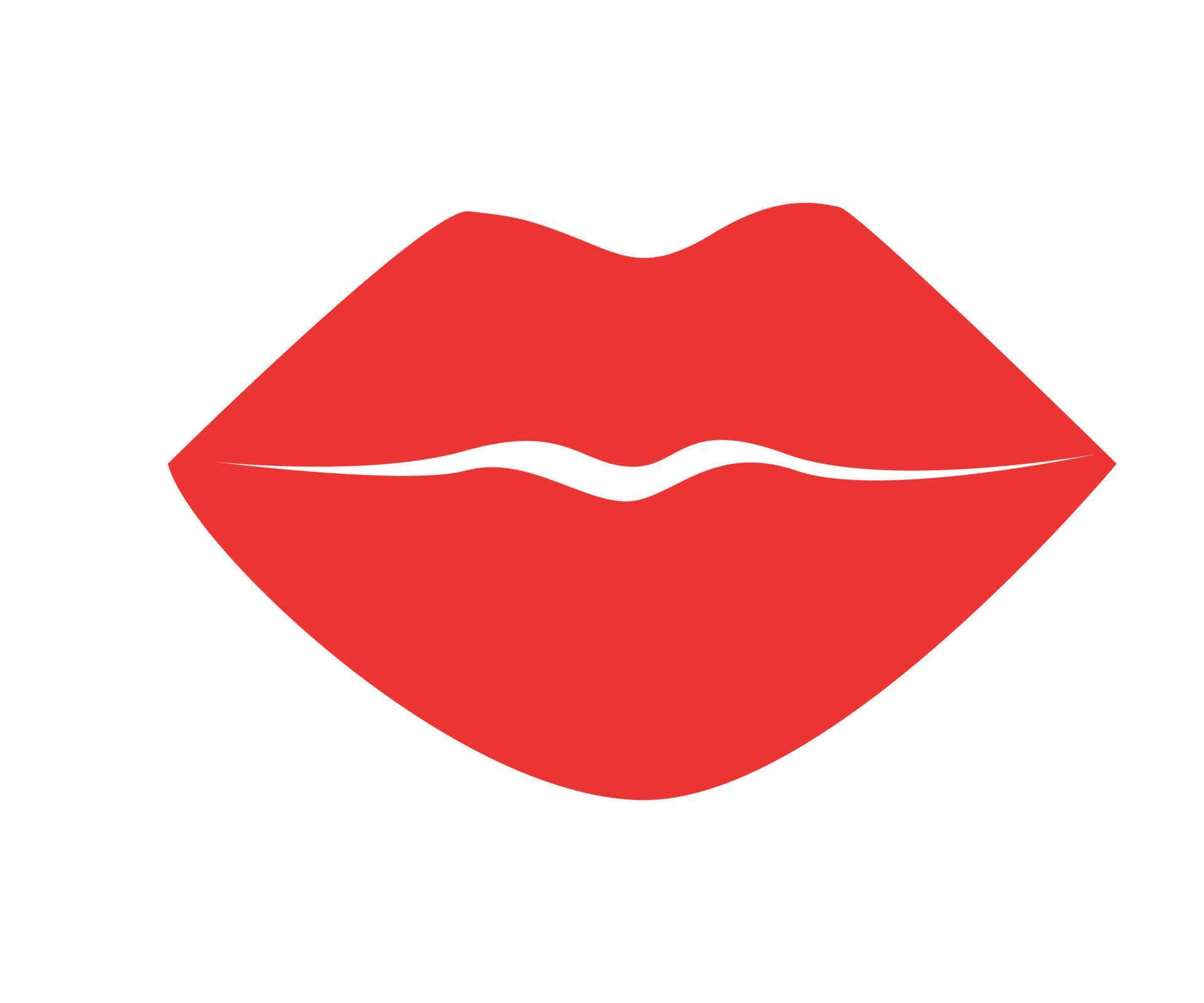 Vector Illustration Of Womens Lips With Red Lipstick 19019934 Vector