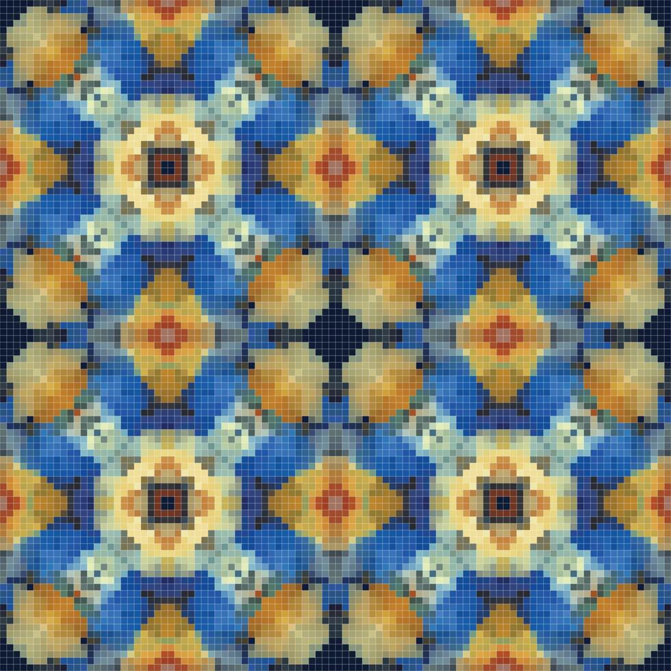 Geometric Mosaic Seamless Pattern Design Repeat Textile Design