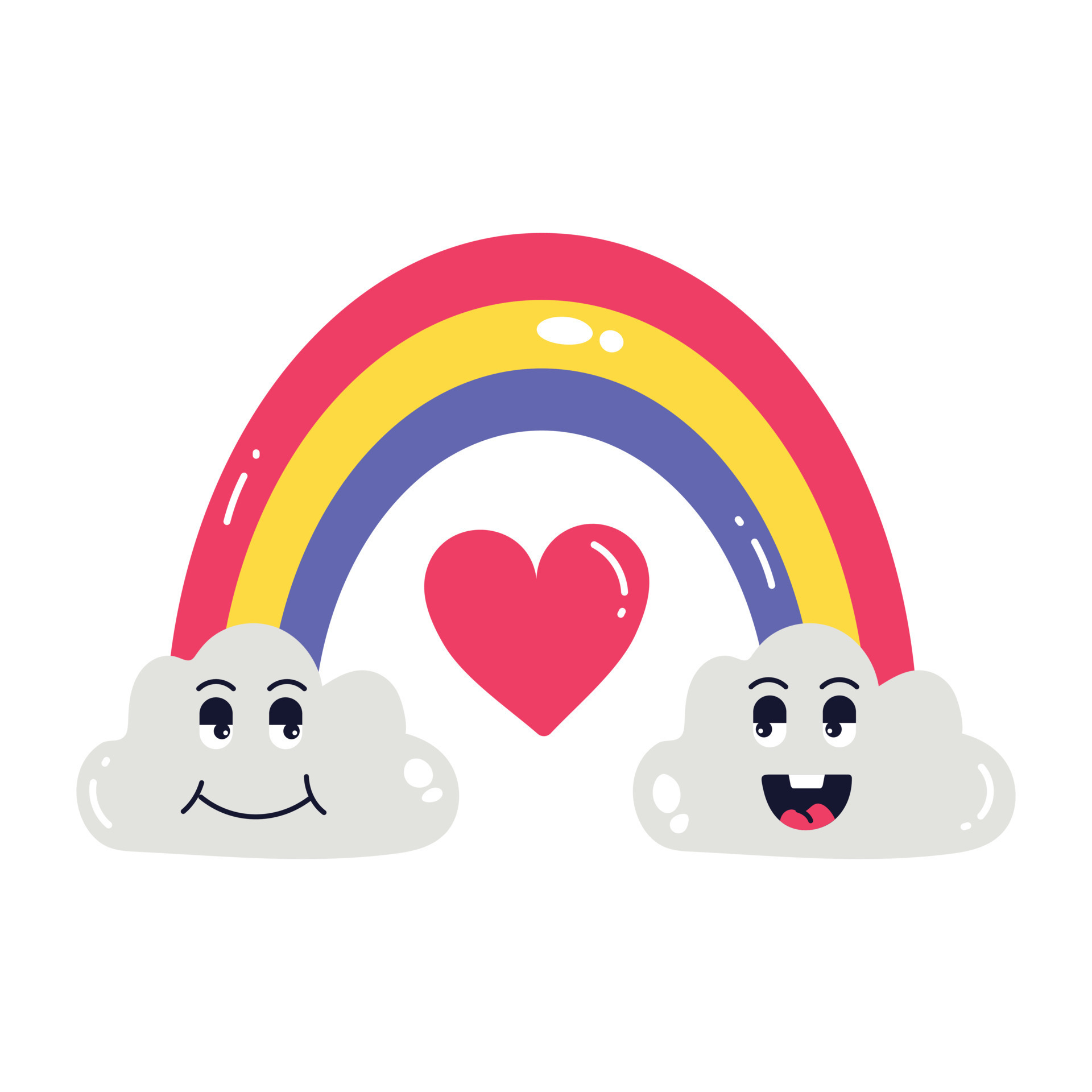 Trendy Clouds Rainbow 19028842 Vector Art at Vecteezy