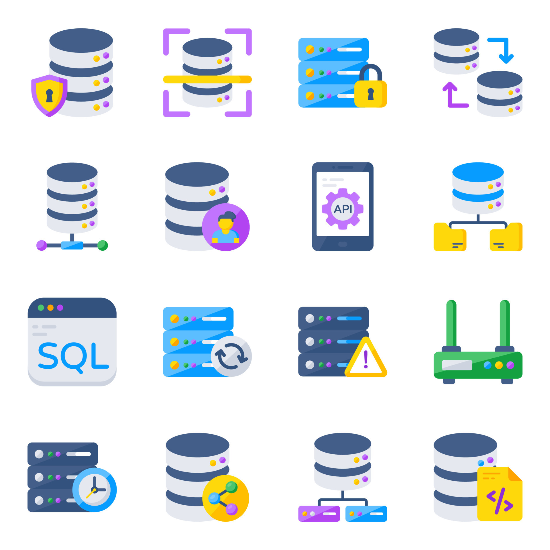 Pack of Data Hosting Flat Icons 19029493 Vector Art at Vecteezy Pack of Data Hosting Flat Icons 19029493 Vector Art at Vecteezy