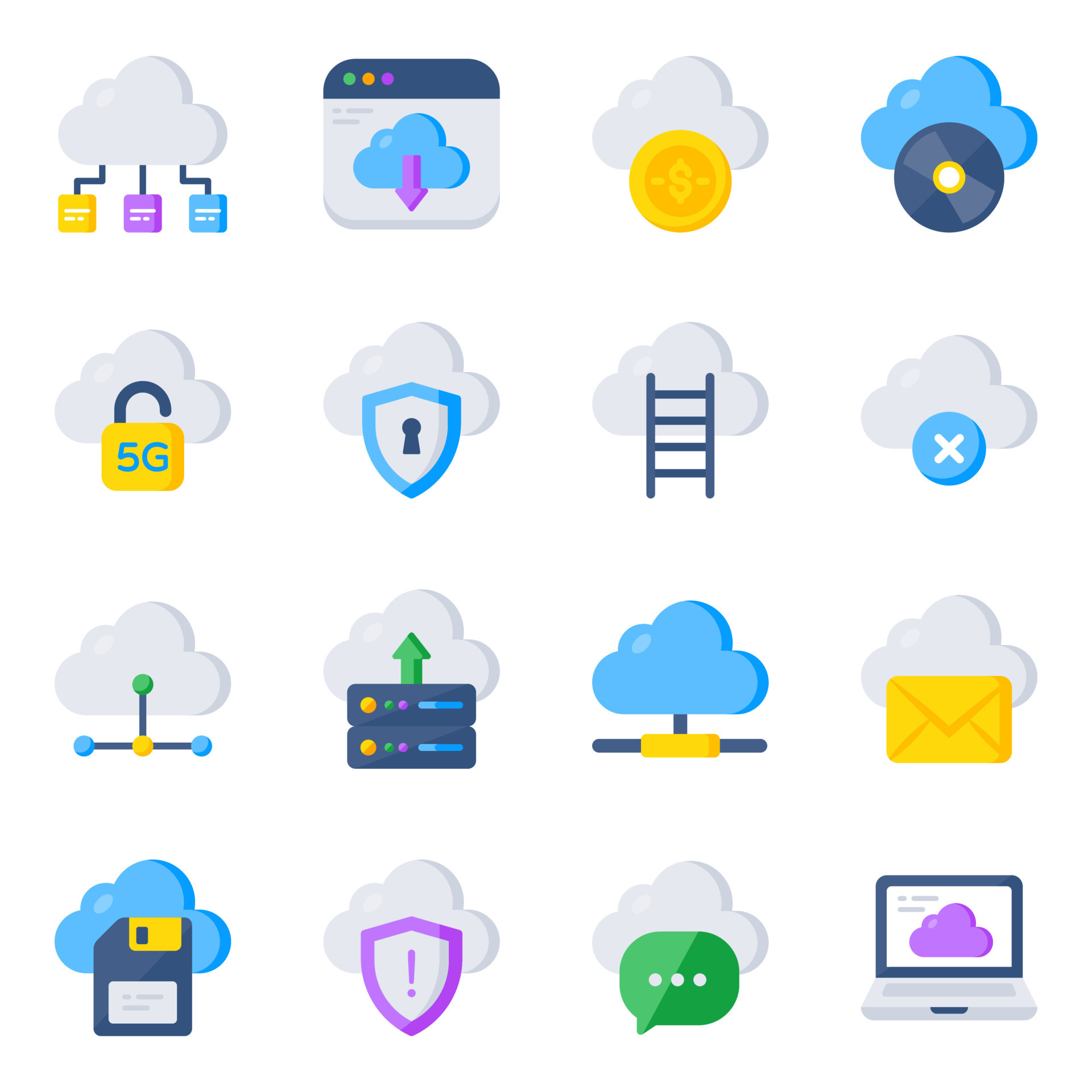 Pack of Cloud Hosting Flat Icons 19029530 Vector Art at Vecteezy Pack of Cloud Hosting Flat Icons 19029530 Vector Art at Vecteezy