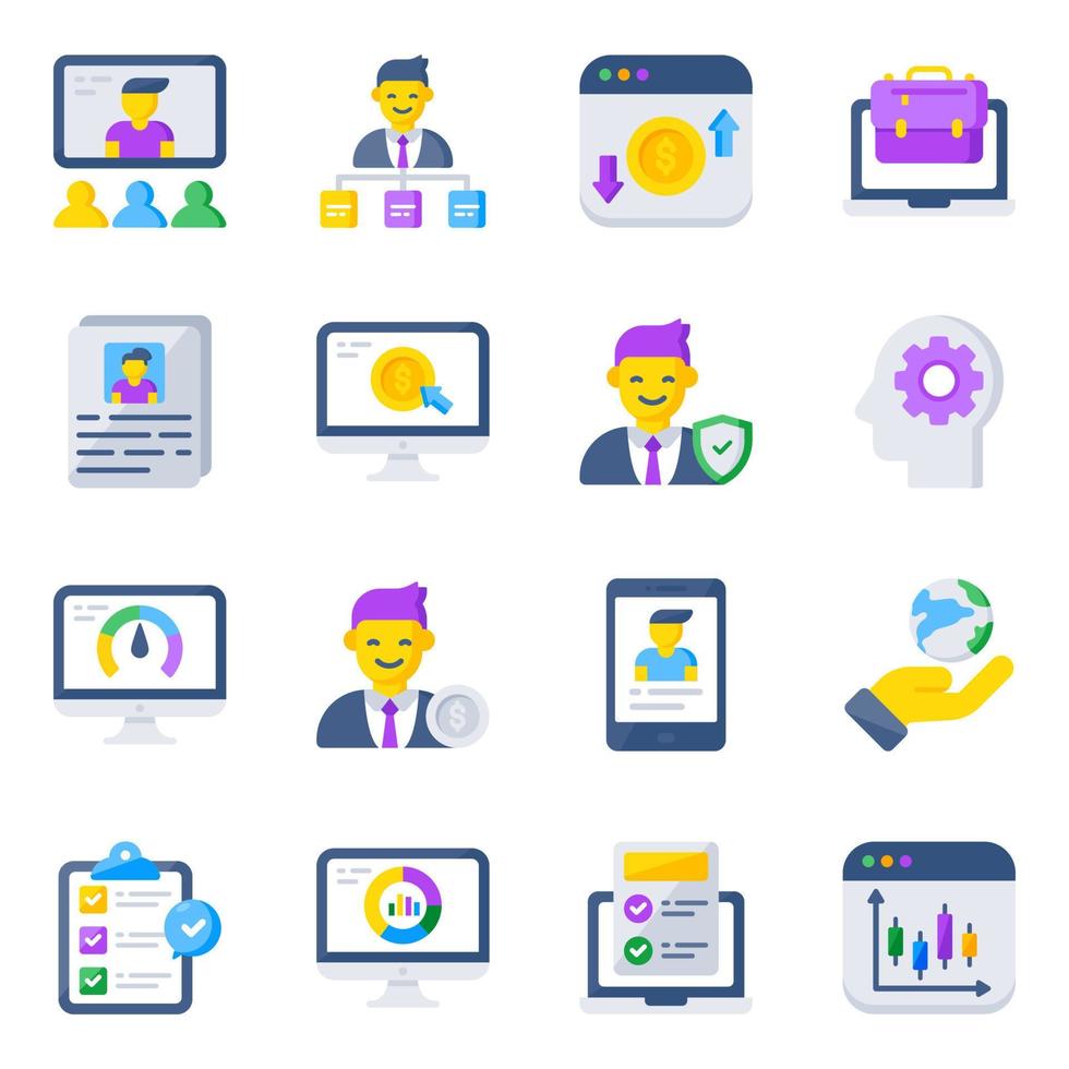 Pack of Business and Data Flat Icons 19029559 Vector Art at Vecteezy
