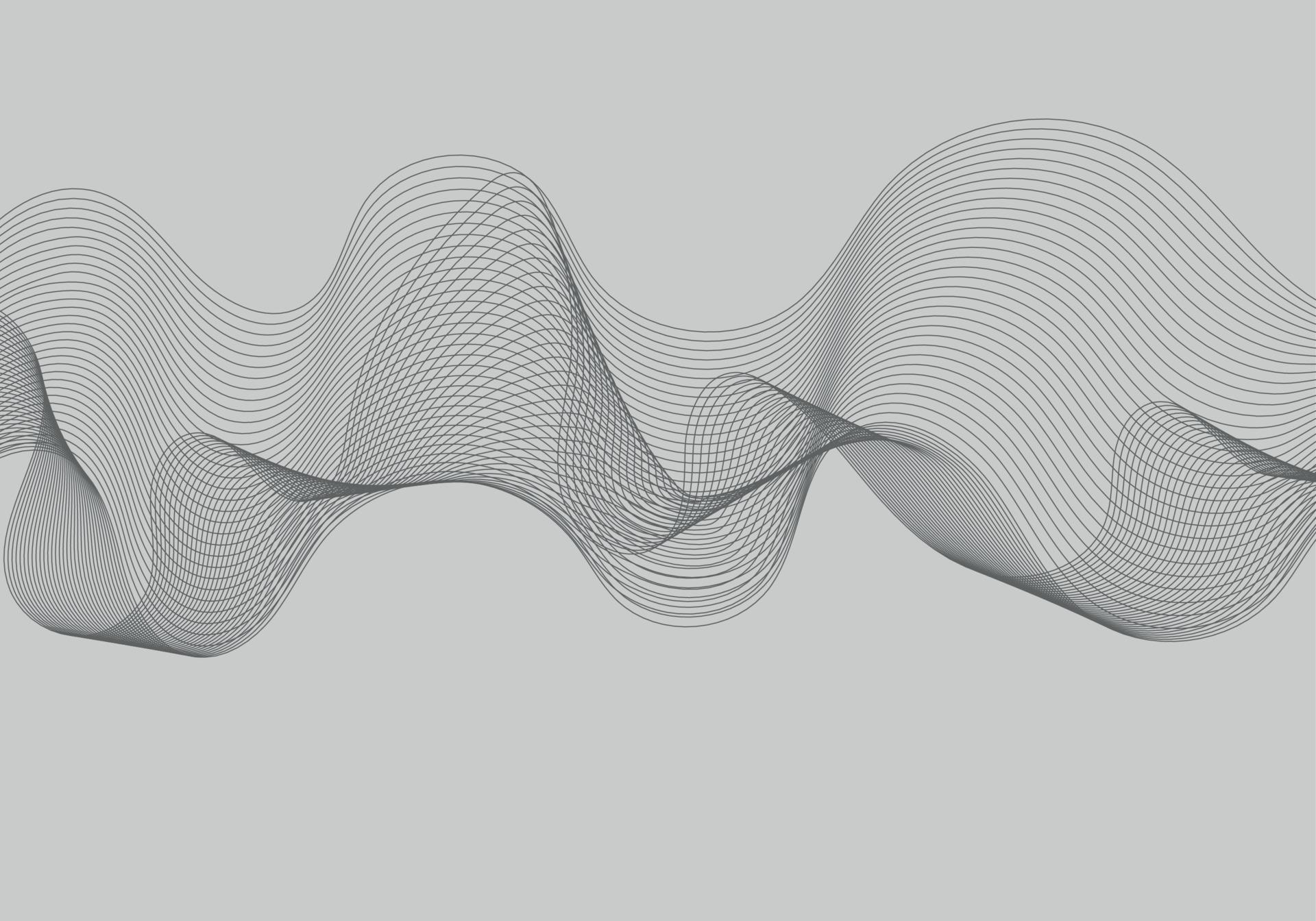 Abstract Vector Circle Halftone Black Background Gradient Retro Line Pattern Design Monochrome