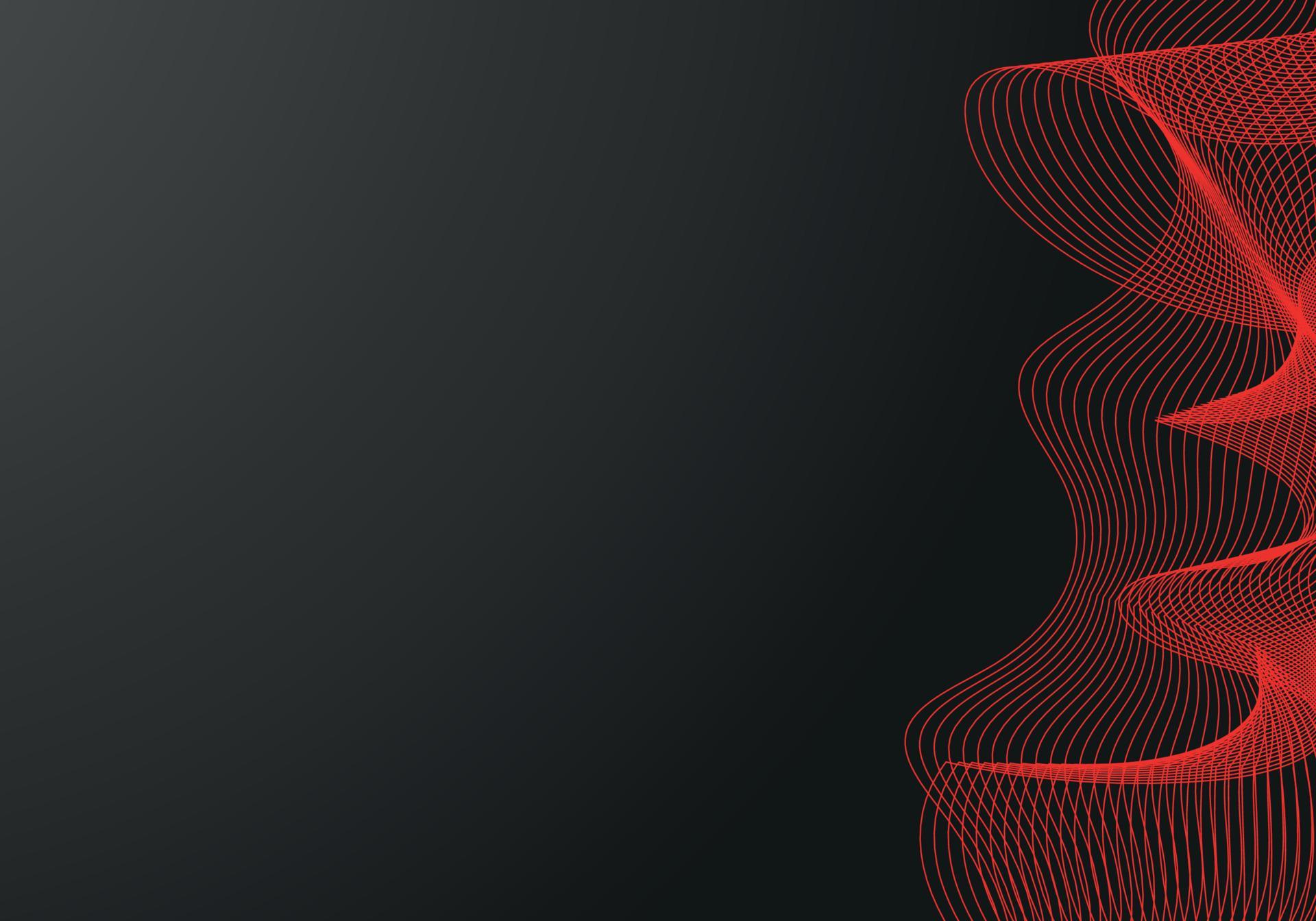 Abstract Vector Circle Halftone Black Background Gradient Retro Line Pattern Design Monochrome