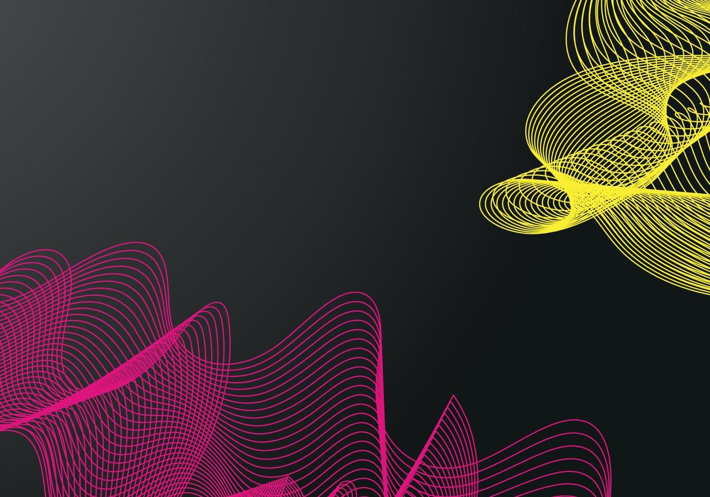 Abstract Vector Circle Halftone Black Background Gradient Retro Line Pattern Design Monochrome