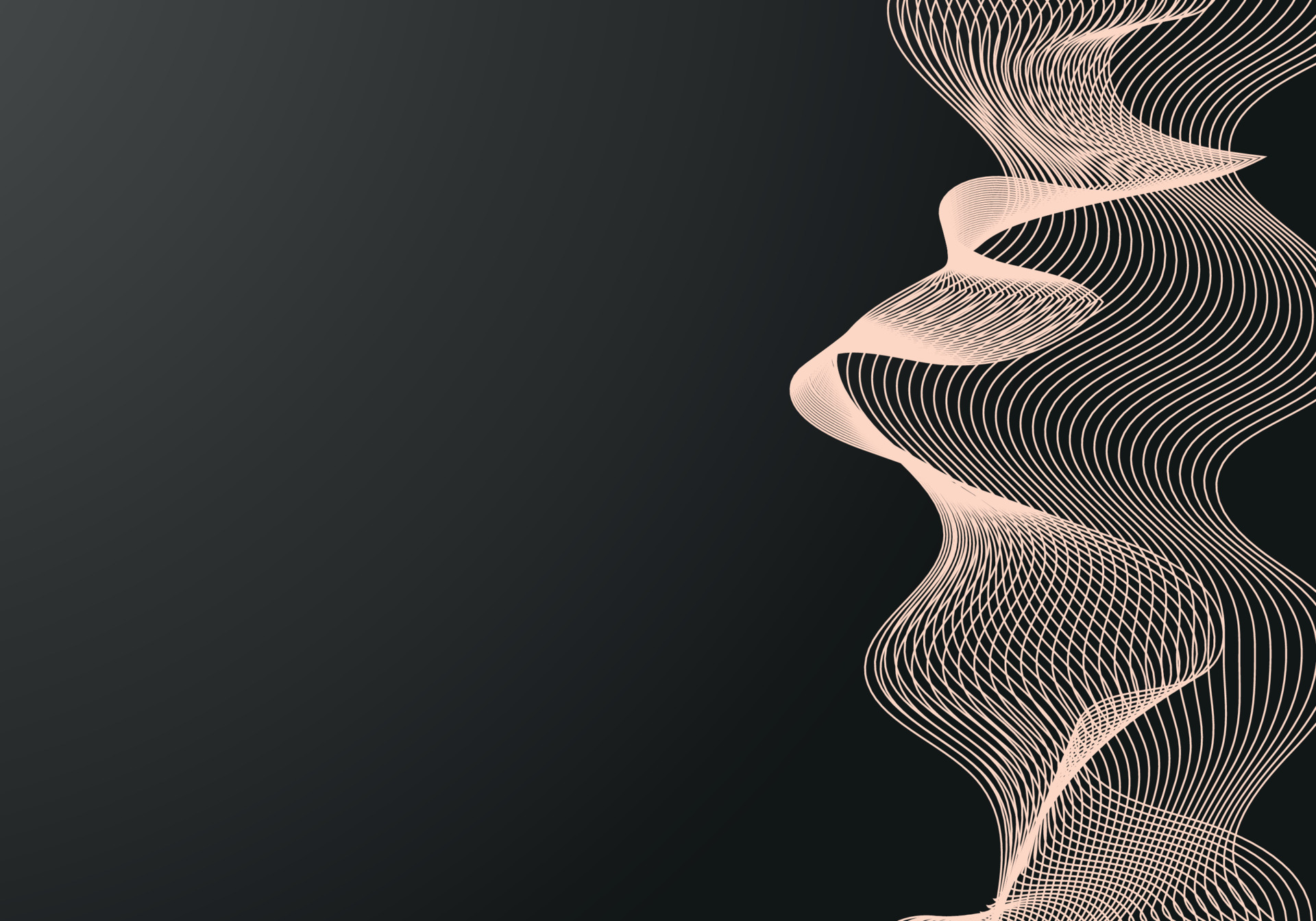 Abstract Vector Circle Halftone Black Background Gradient Retro Line Pattern Design Monochrome