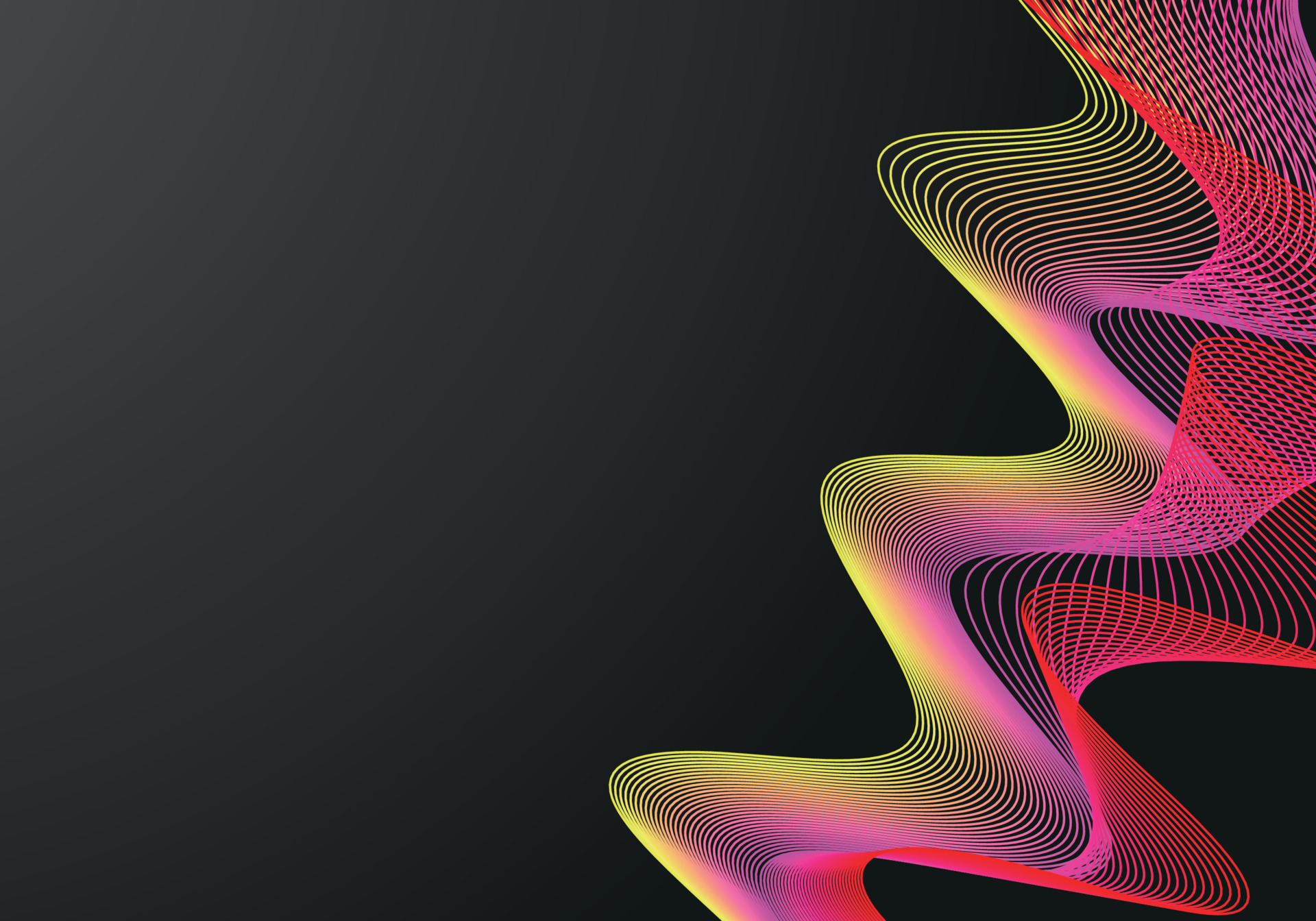 Abstract Vector Circle Halftone Black Background Gradient Retro Line Pattern Design Monochrome