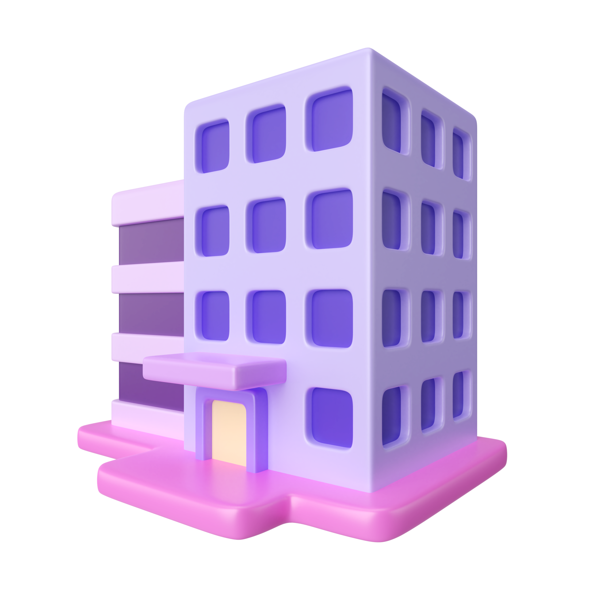 Office Building 3d Illustration Icon 19031010 Png