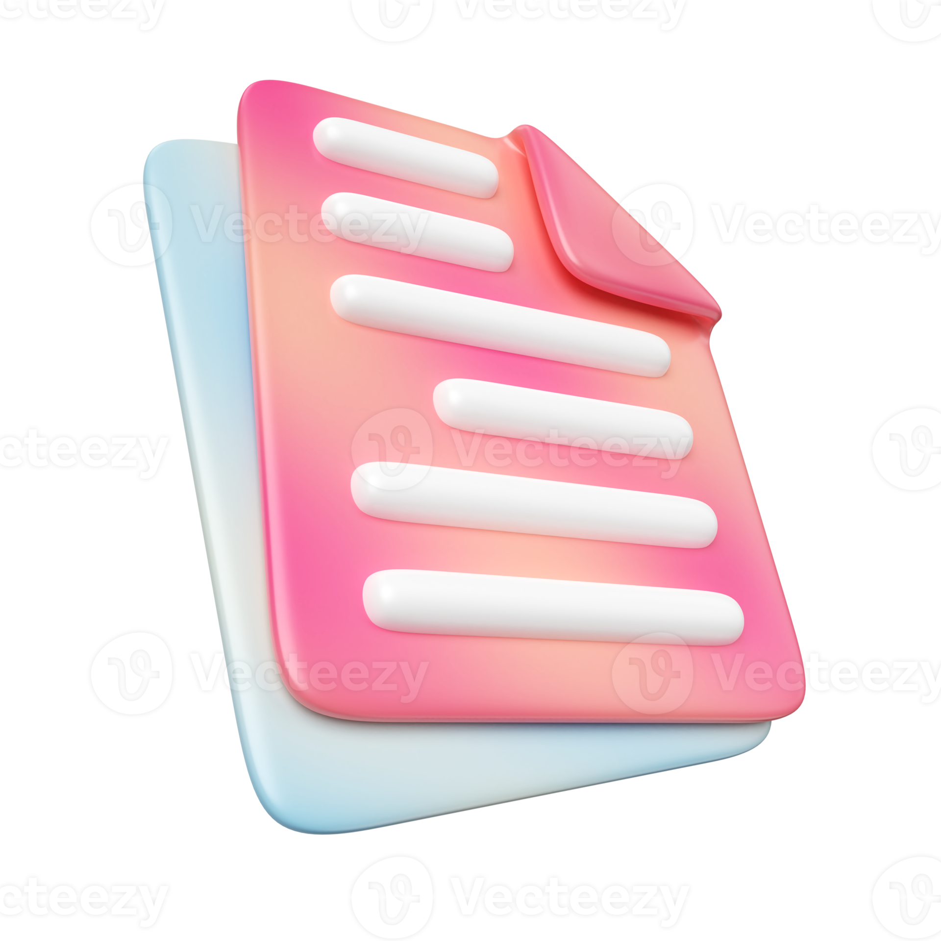 Document 3D Illustration Icon 19031089 PNG