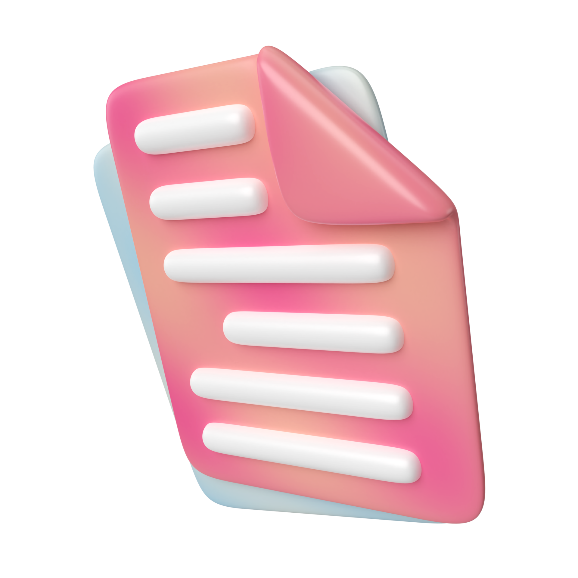 Document 3d Illustration Icon 19031179 Png