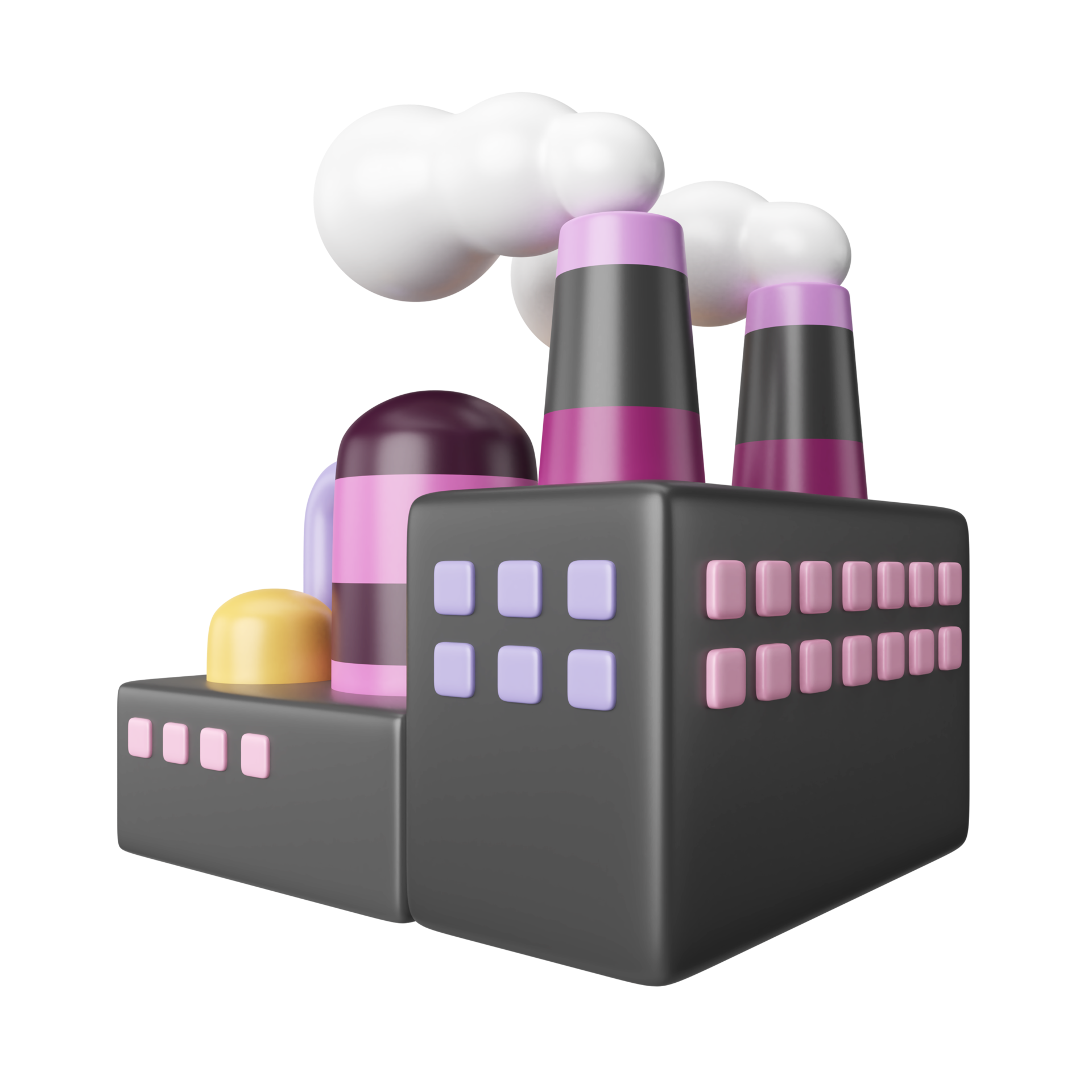 Factory 3D Illustration Icon 19031216 PNG